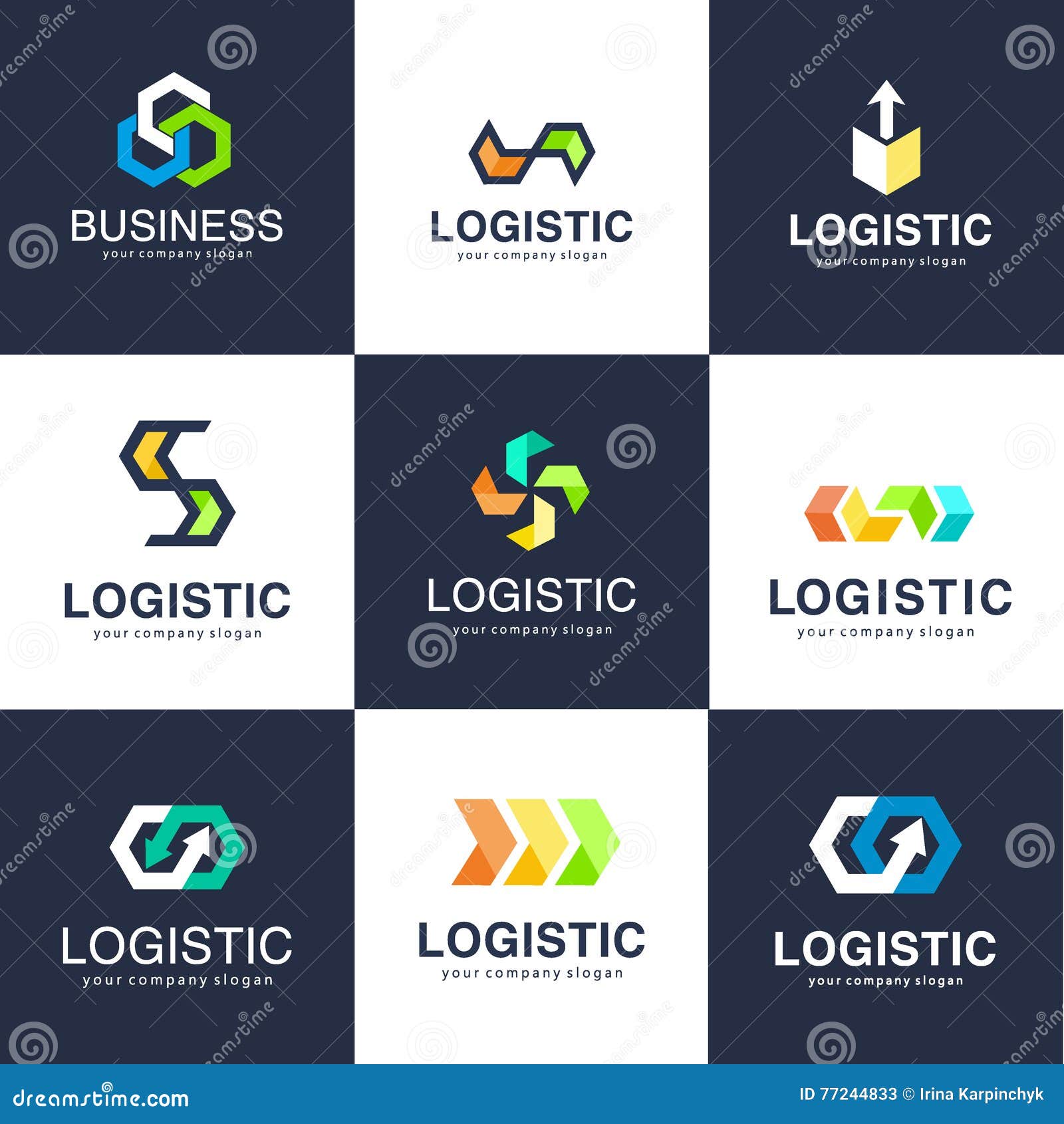 Vector Logo Template for Logistics and Delivery Company. Business Logo ...