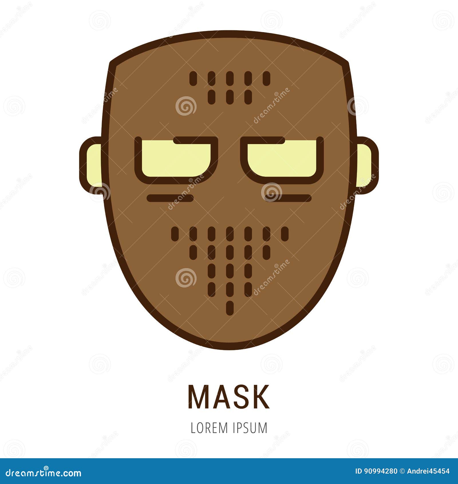 Vector Logo Template Mask Simple Stock de ilustración - Ilustración de ...