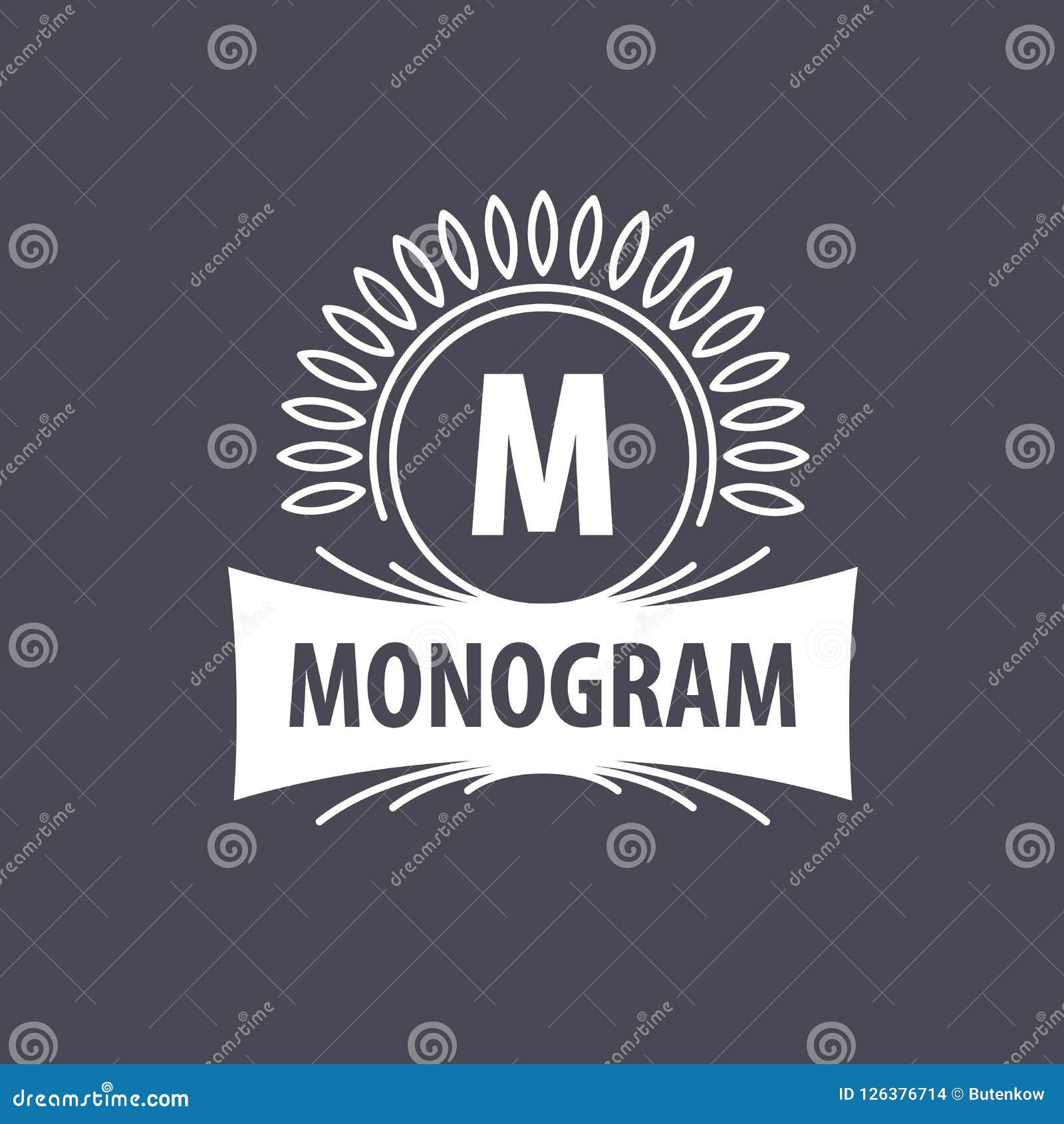 Monogram vector in frame stock vector. Illustration of logo - 126376714