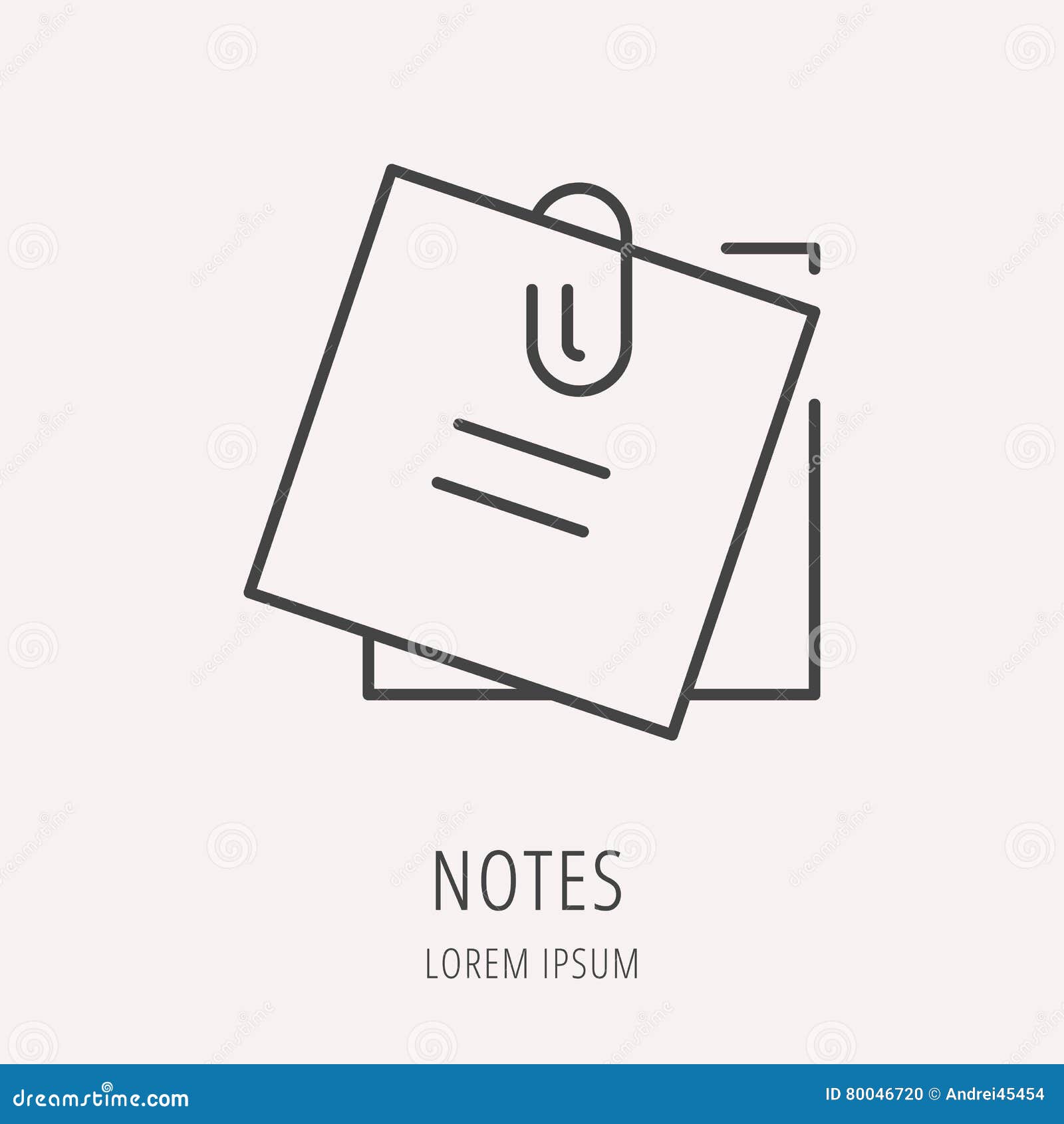 Vector Logo Template Notes Simple Stock de ilustración - Ilustración de ...