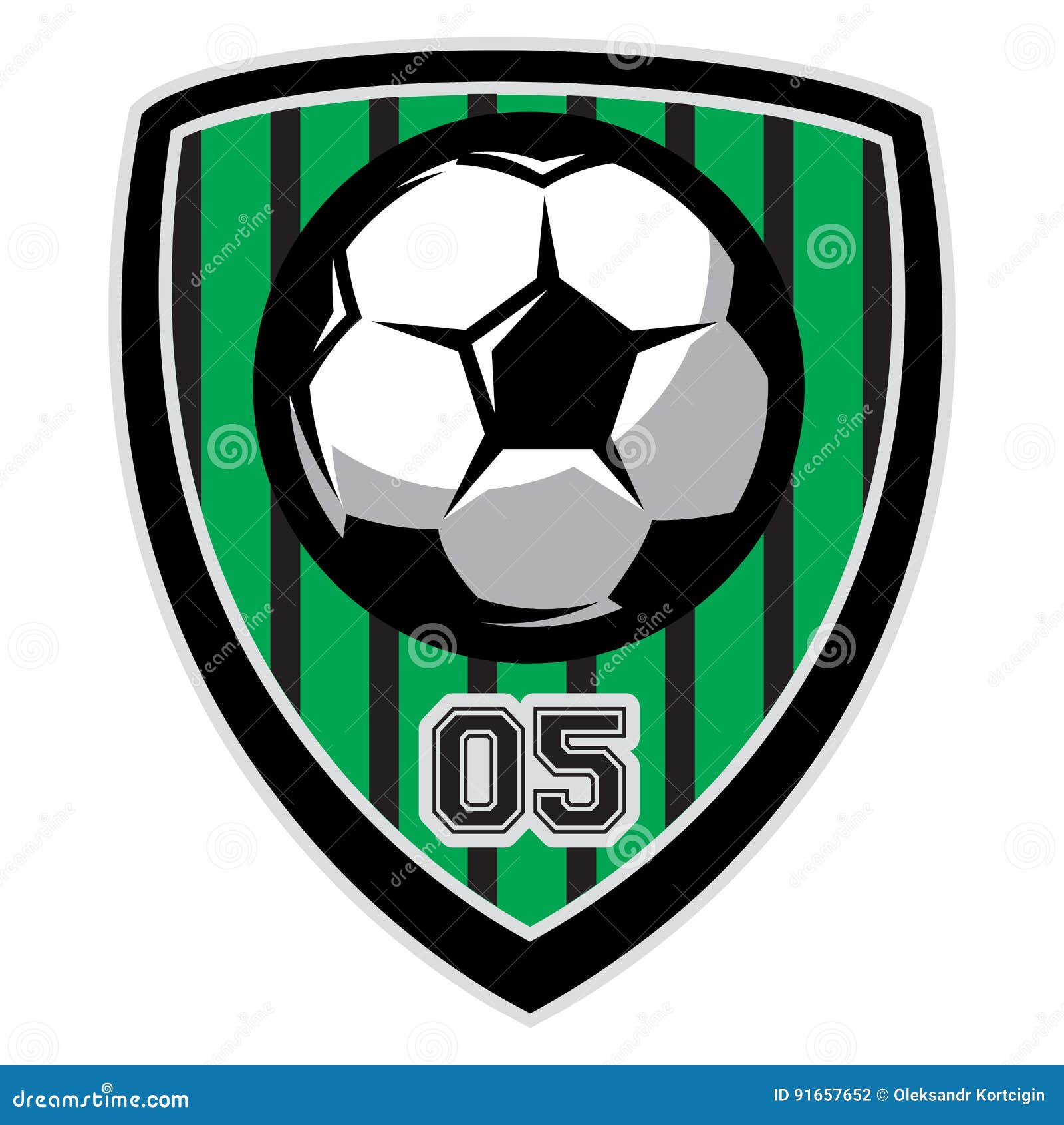 Vector Logo Template with Soccer Ball Stock Vector - Illustration of ...