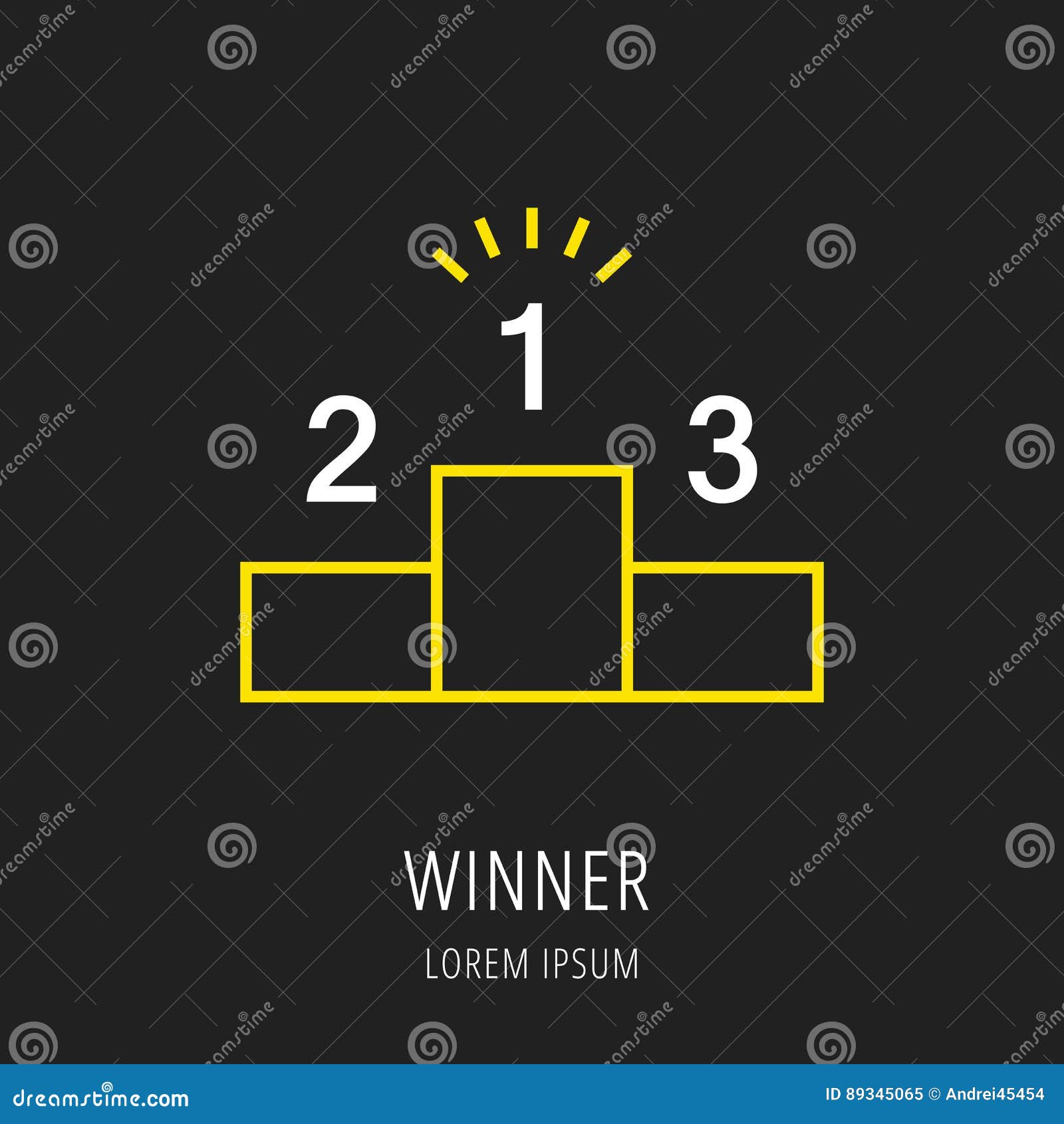 Vector Logo Template Winner Simple Stock de ilustración - Ilustración ...