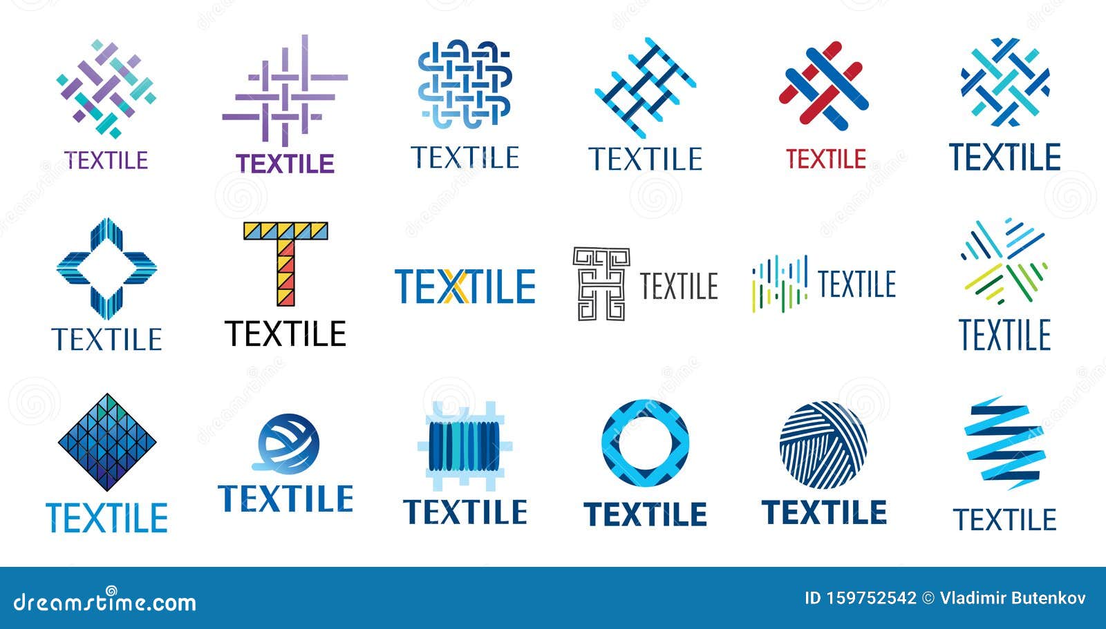Vector Logo of Textile Fabric and Sewing Stock Illustration ...