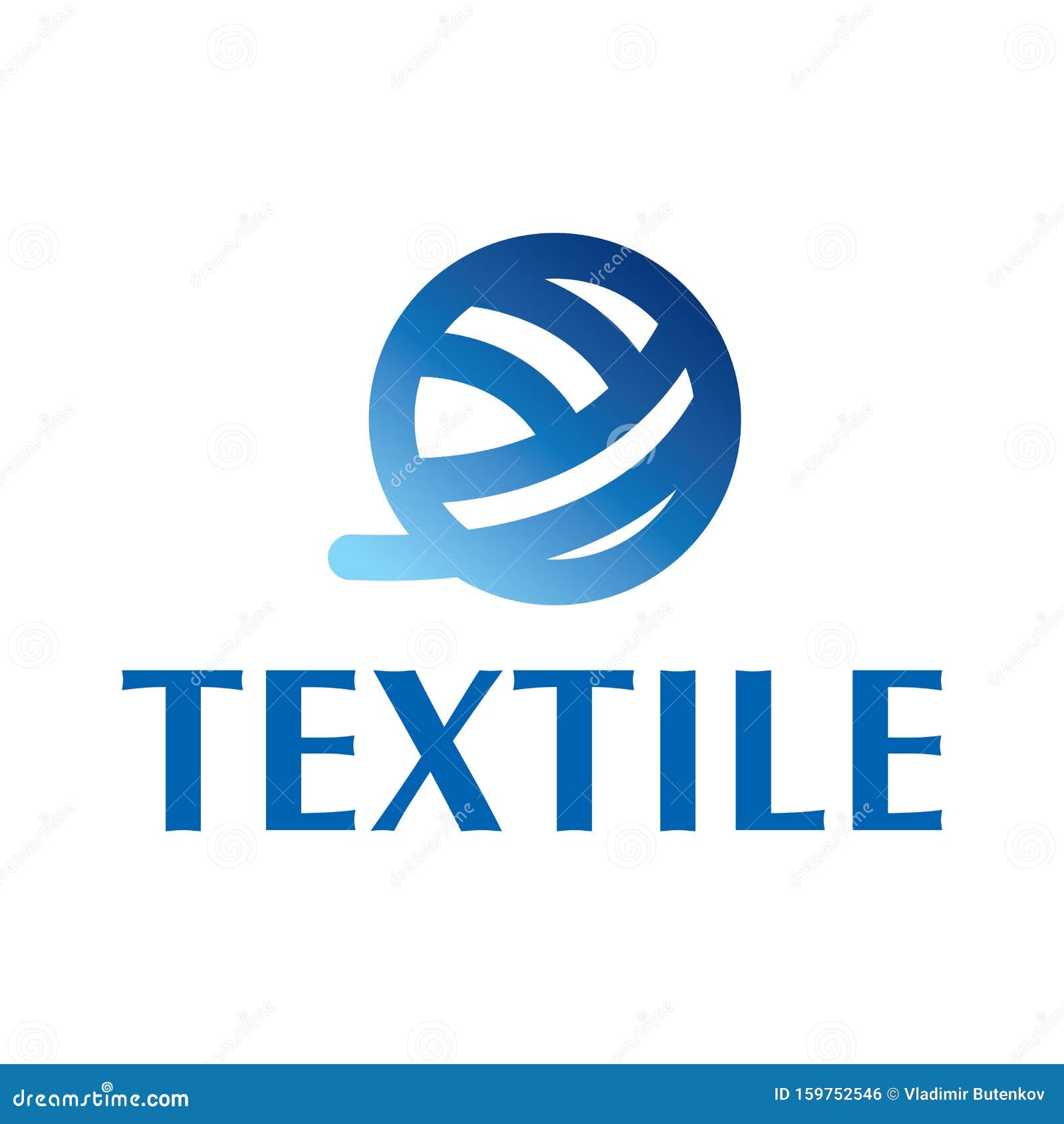 Vector Logo of Textile Fabric and Sewing Stock Illustration ...