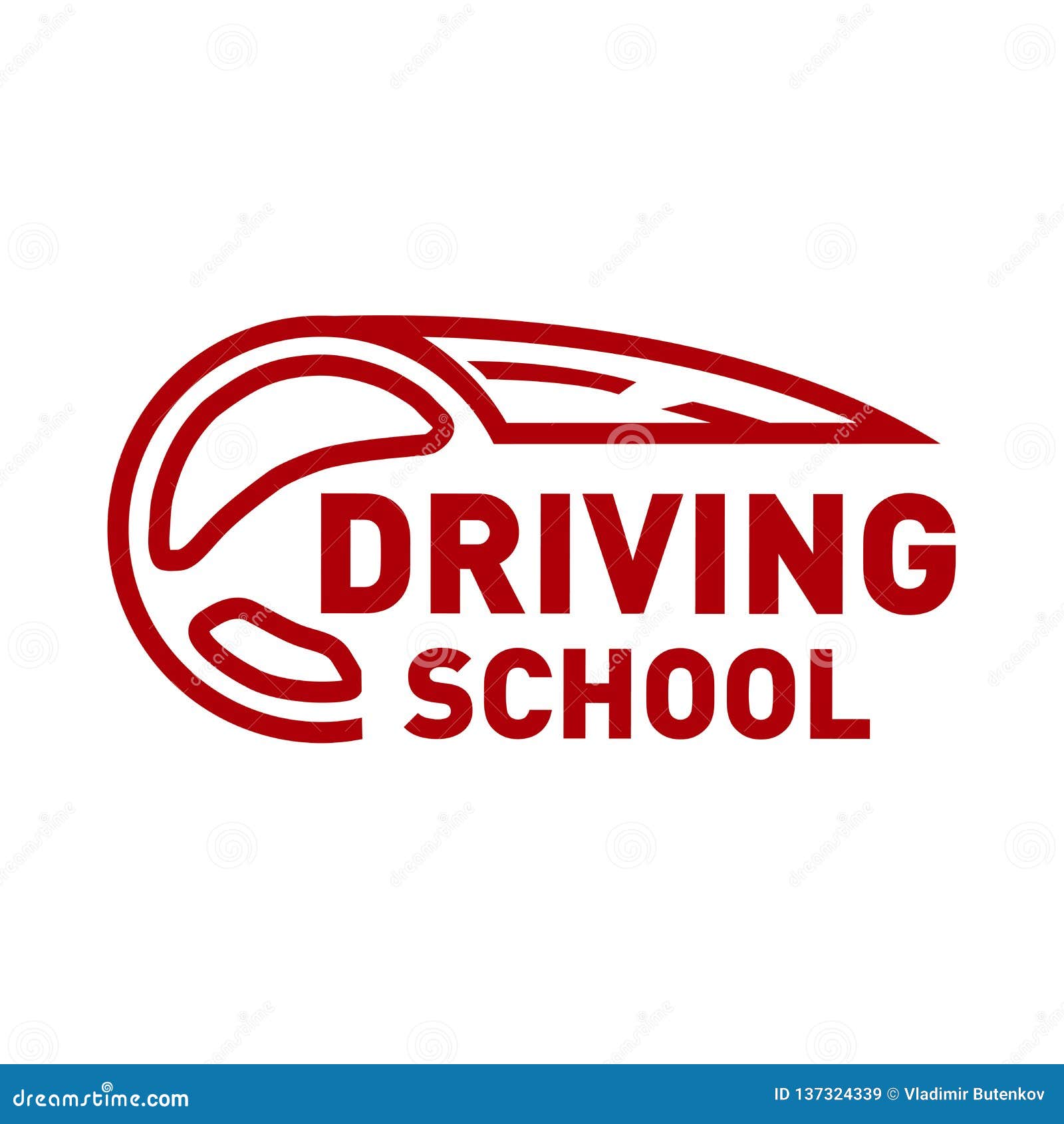 Vector Logo on the Theme of Driving School, Car Stock Vector ...