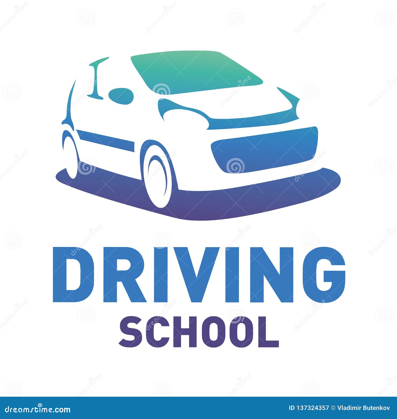 Vector Logo on the Theme of Driving School, Car Stock Vector ...