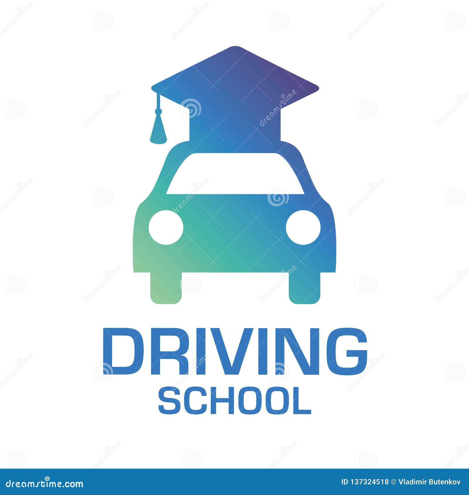Vector Logo on the Theme of Driving School, Car Stock Vector ...