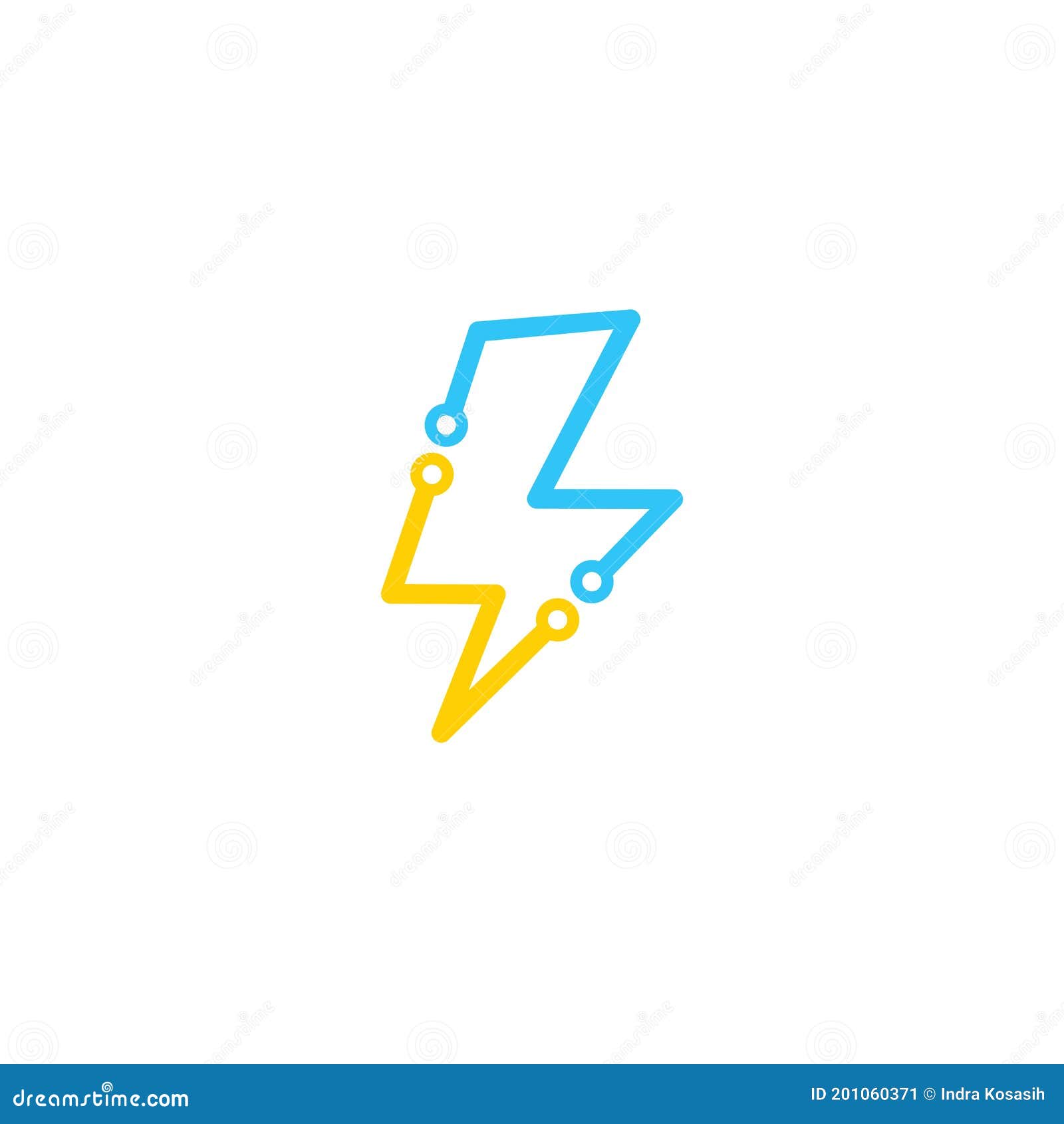 Vector Logo of Thunder Technology Concept Illustration Stock Vector ...