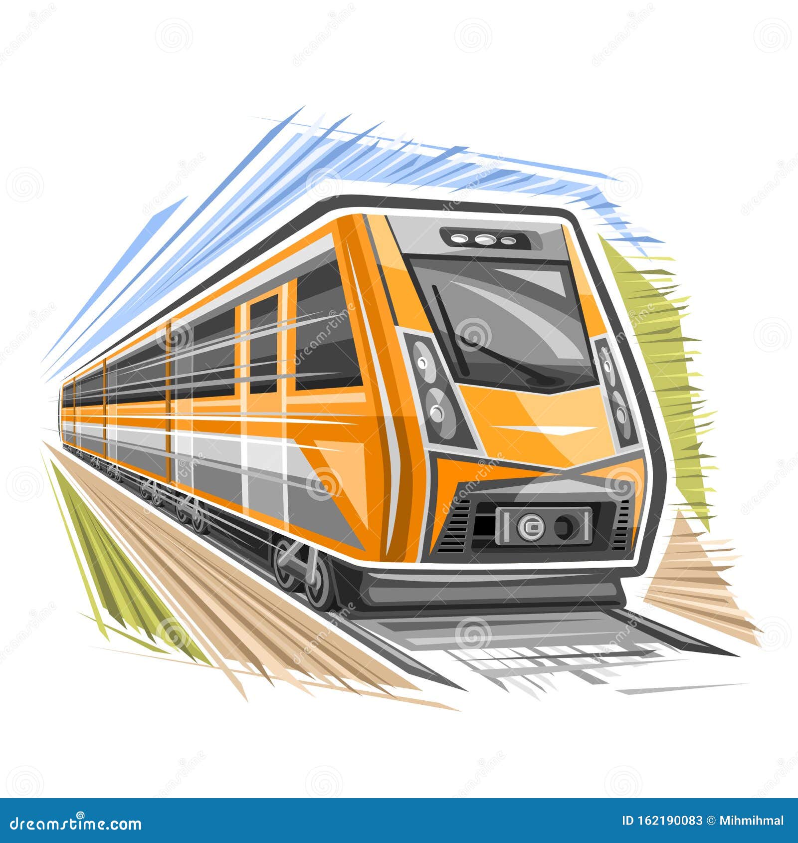 Vector logo for Train stock vector. Illustration of railway - 162190083