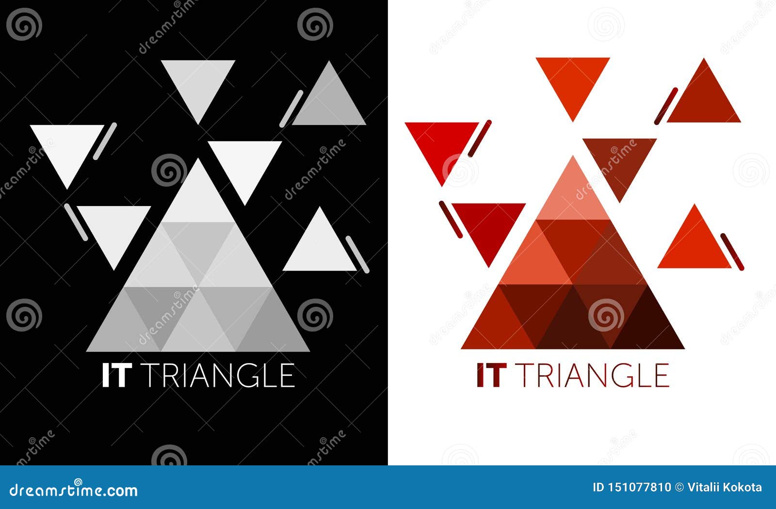 Vector Logo. `it Triangle`. Abstract Triangle Logo Stock Vector ...