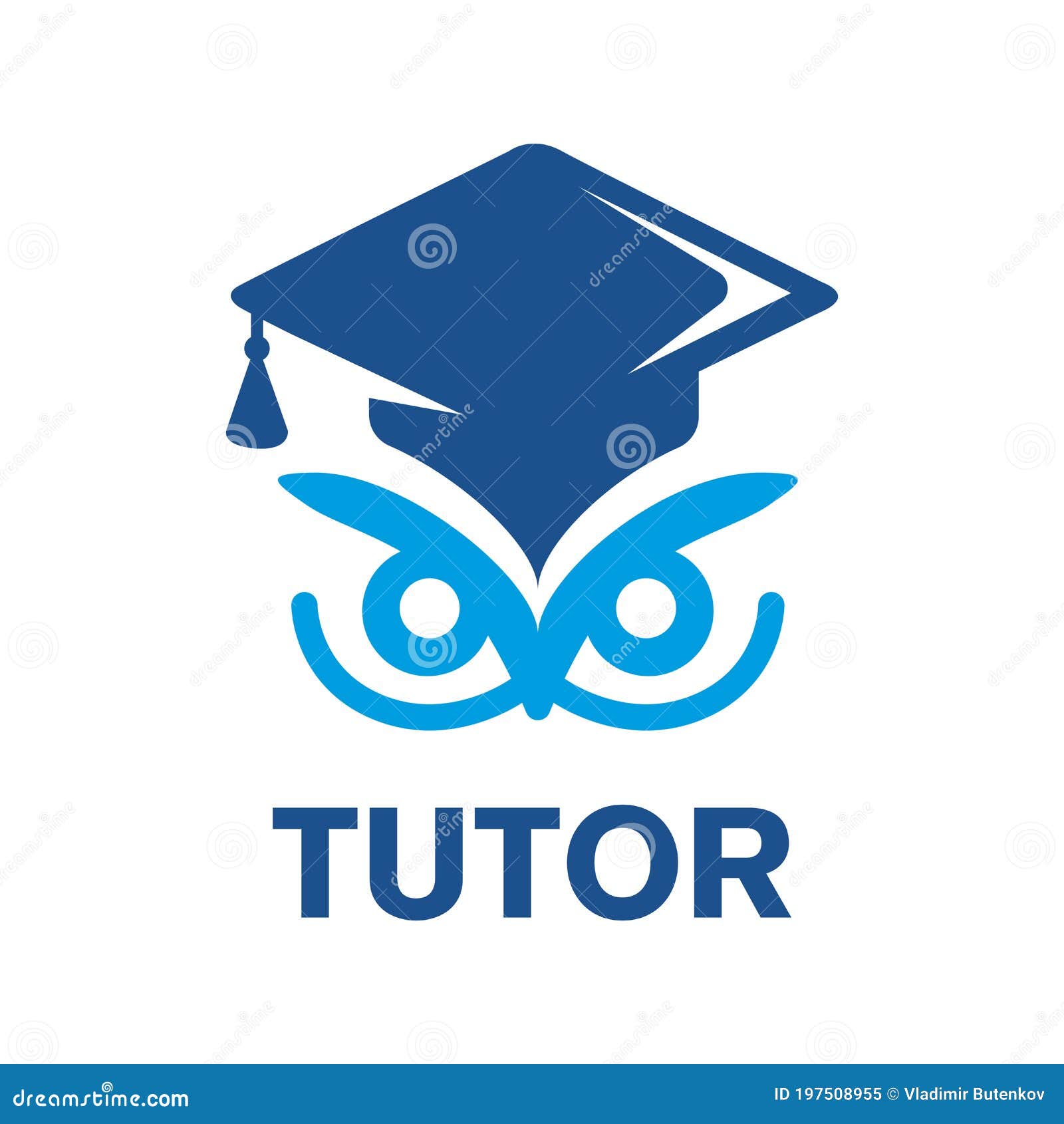 Vector Logo of a Tutor and Educational Courses Stock Illustration ...