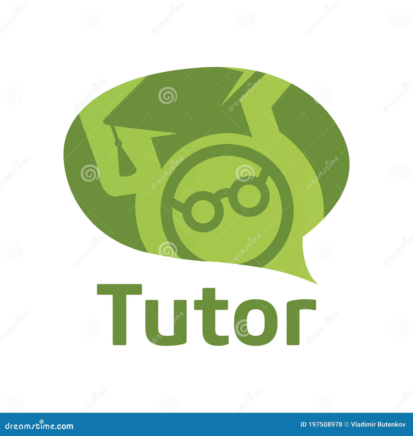 Vector Logo of a Tutor and Educational Courses Stock Illustration ...