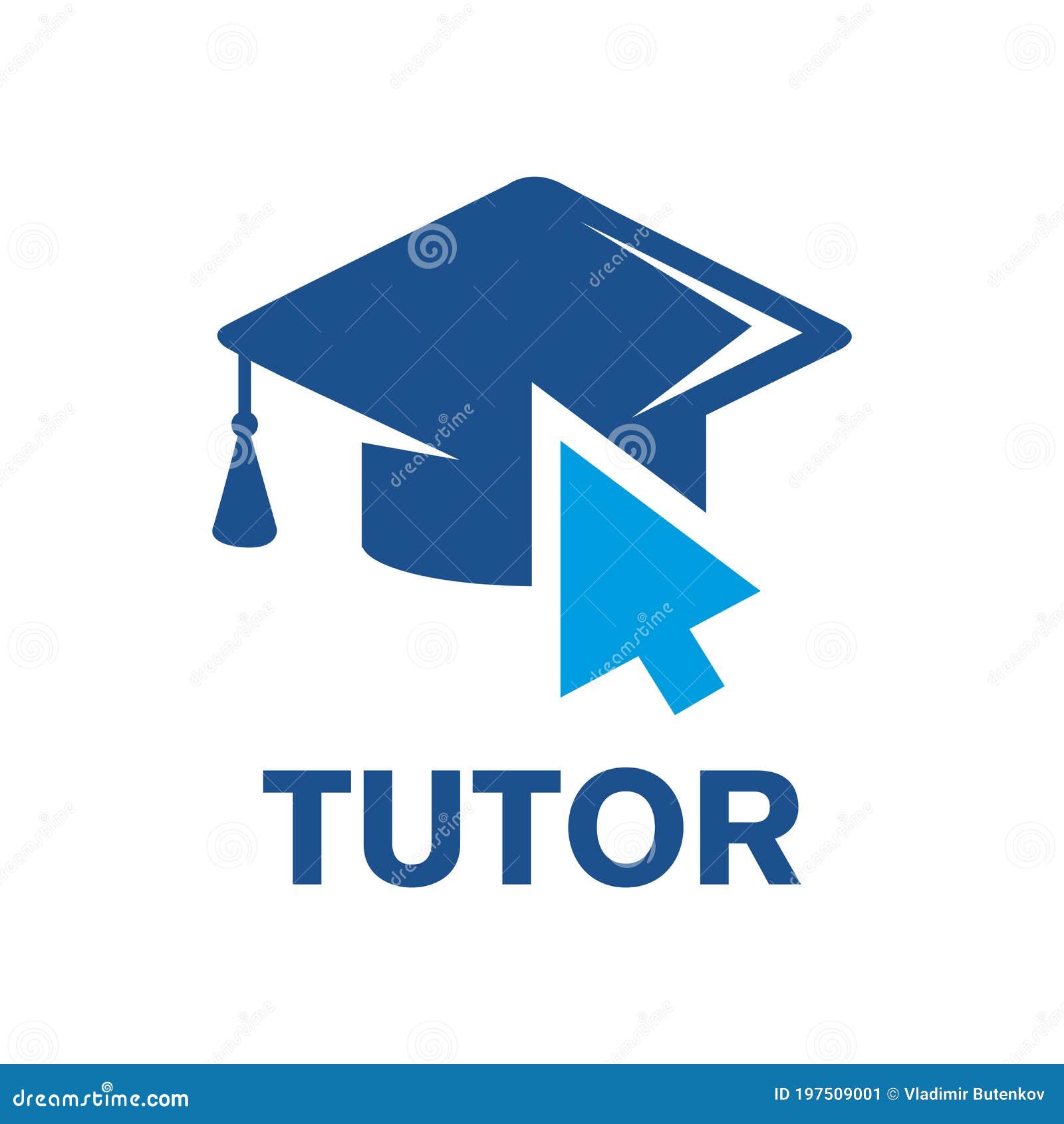 Vector Logo of a Tutor and Educational Courses Stock Illustration ...