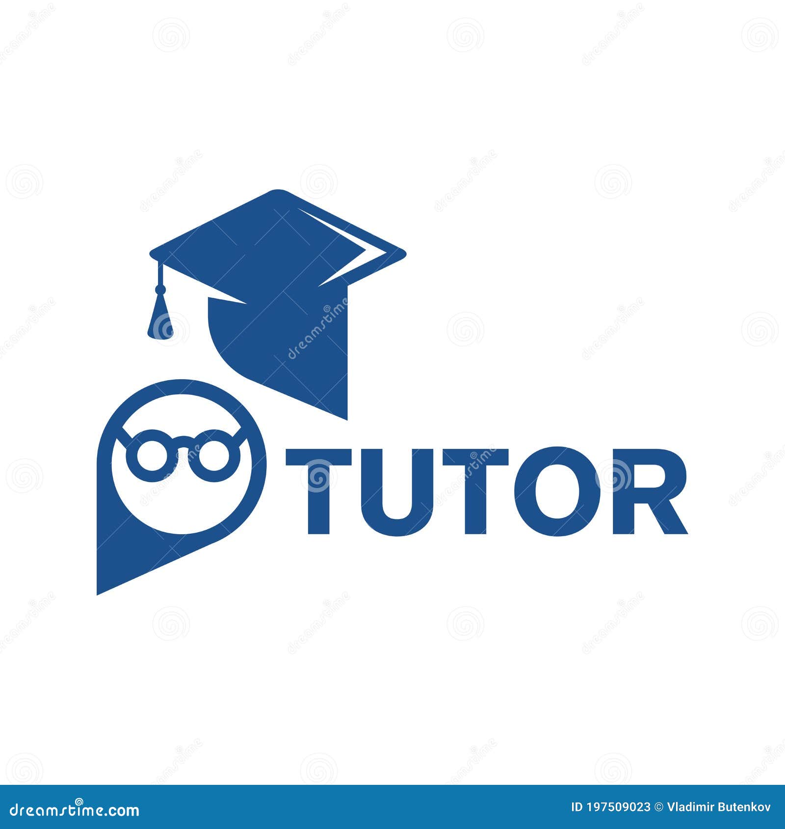 Vector Logo of a Tutor and Educational Courses Stock Illustration ...