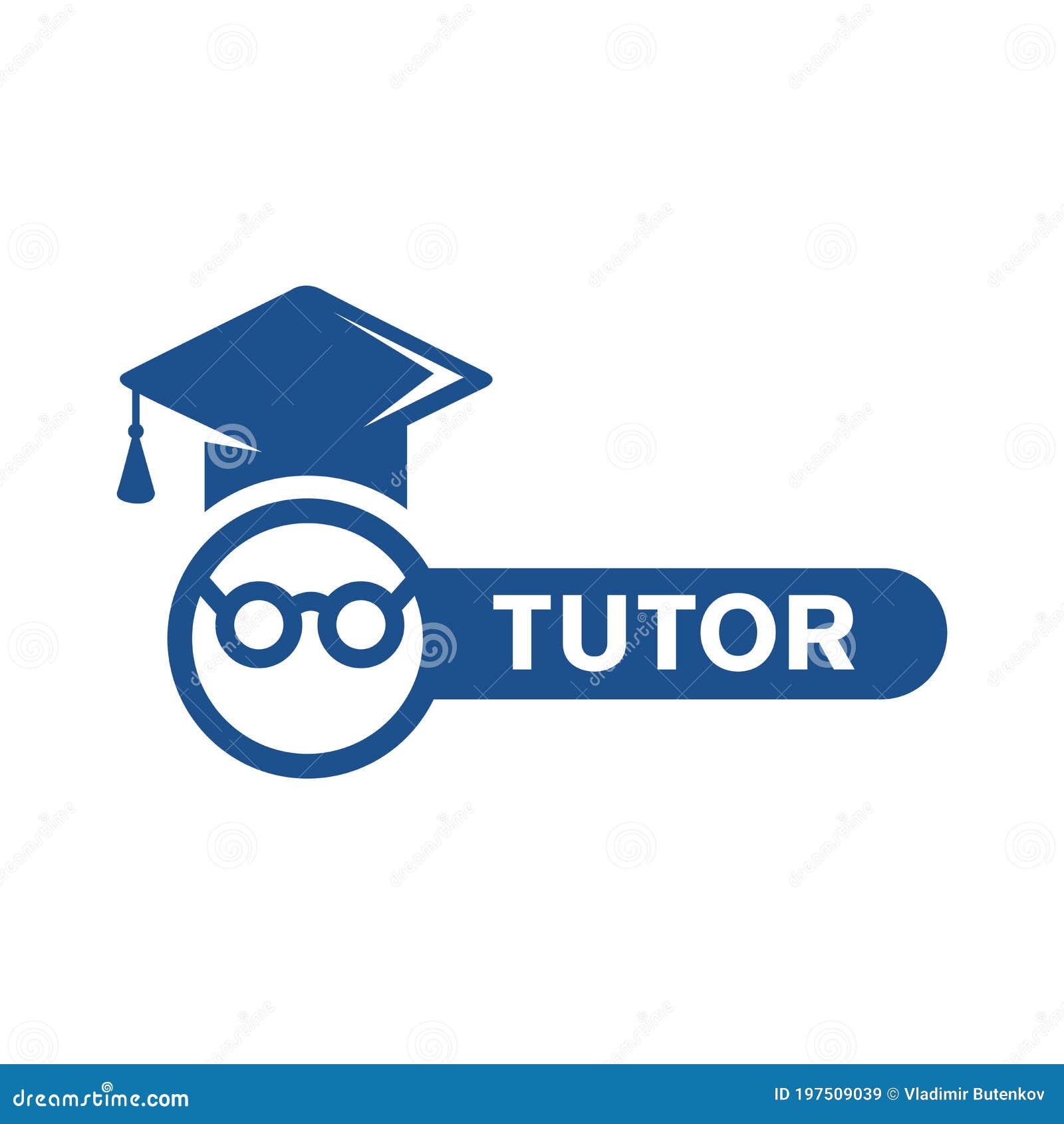 Vector Logo of a Tutor and Educational Courses Stock Illustration ...