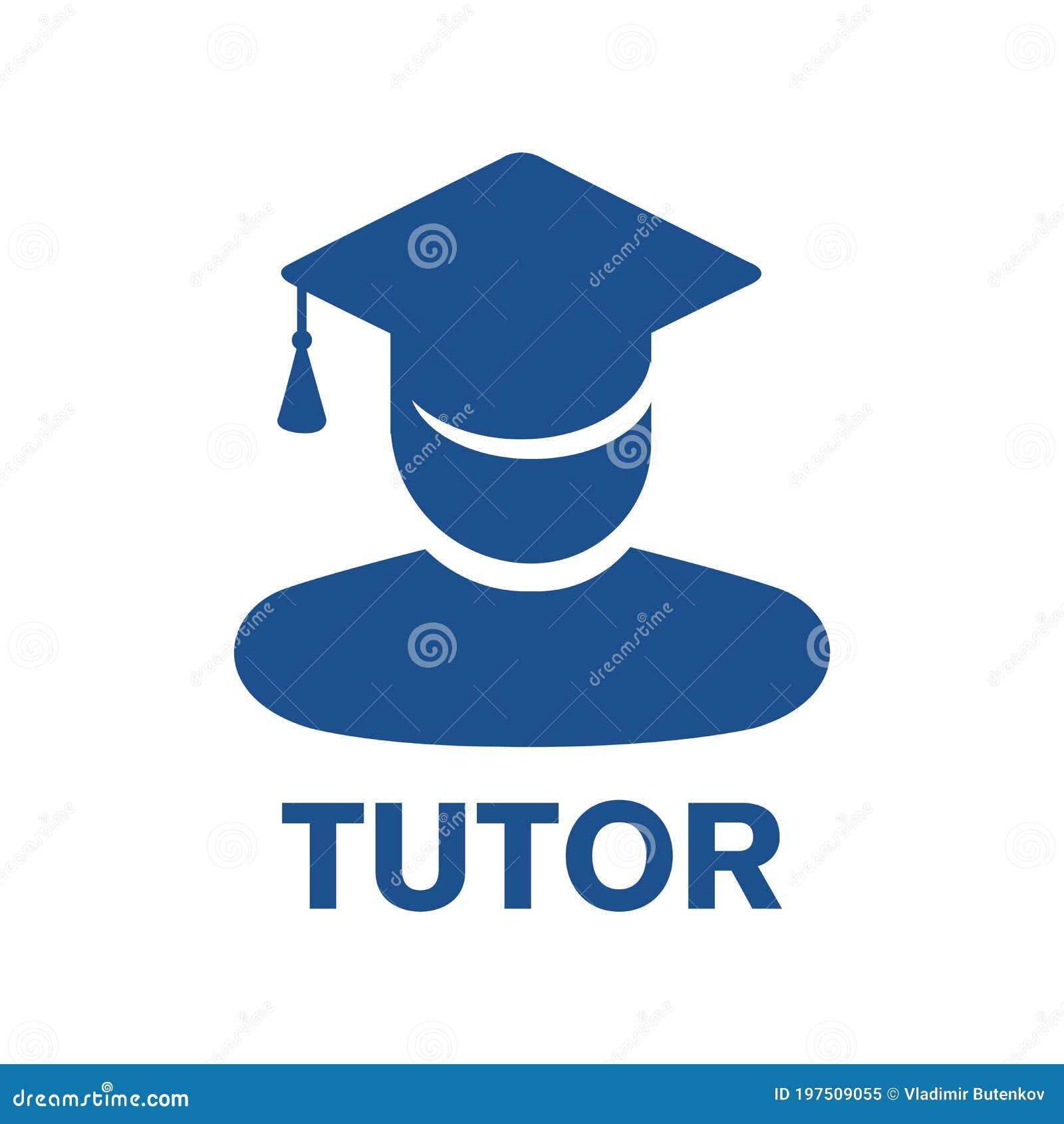 Vector Logo of a Tutor and Educational Courses Stock Illustration ...