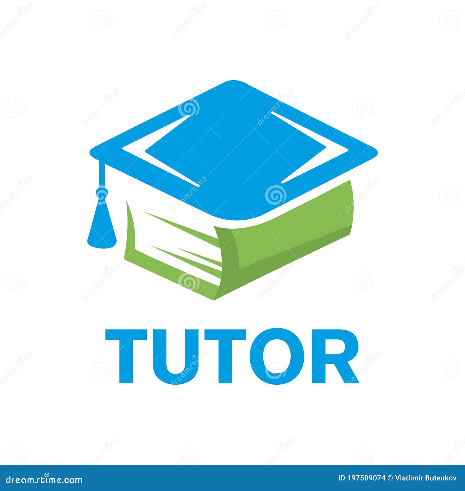 Vector Logo of a Tutor and Educational Courses Stock Illustration ...