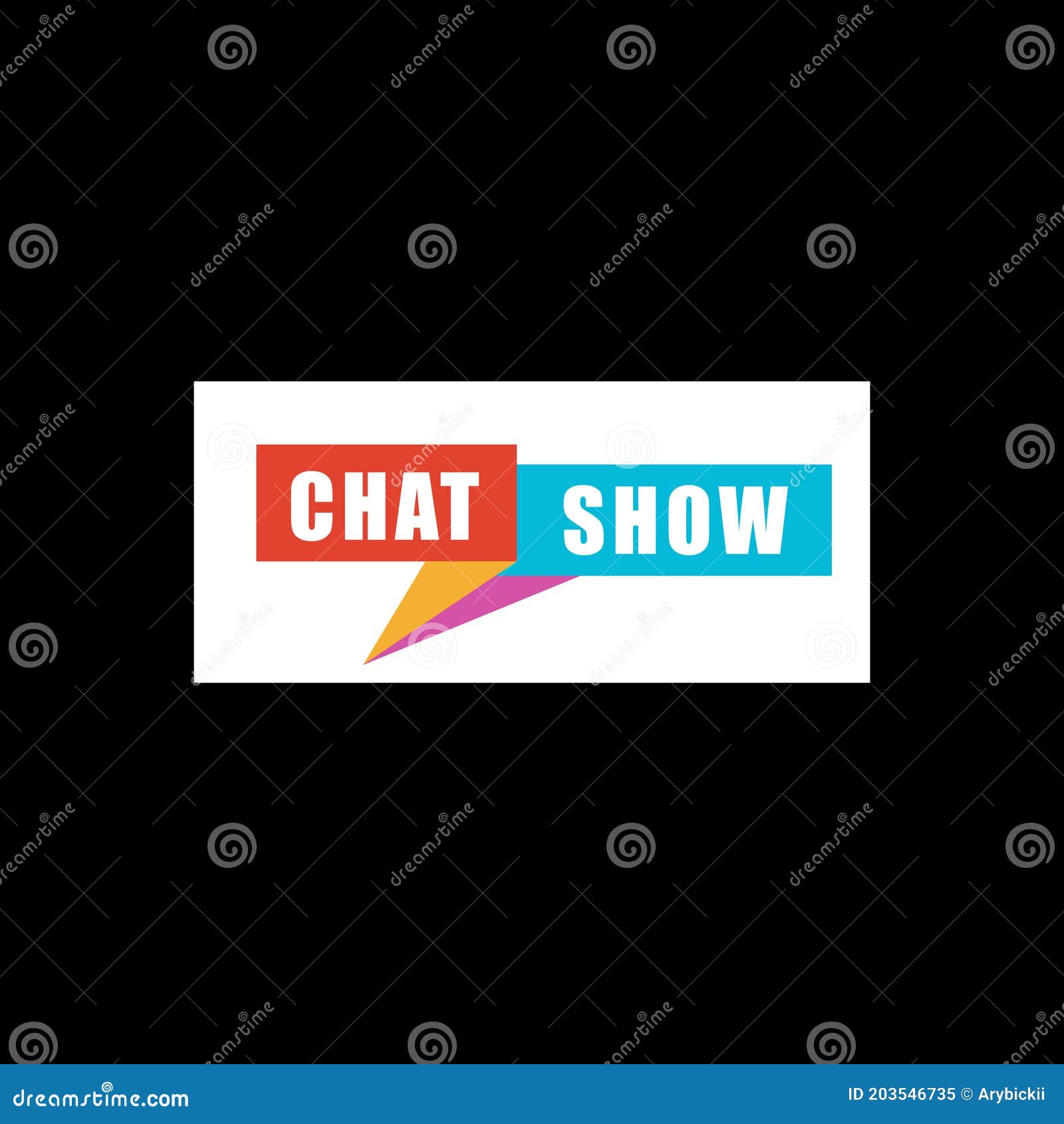 Vector Logo Unit for CHAT SHOW. Vector Stock Vector - Illustration of ...
