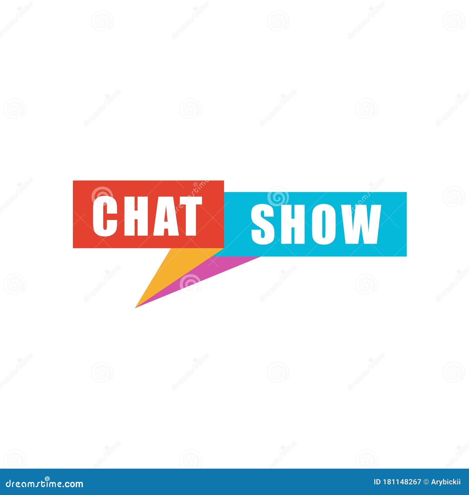 Vector Logo Unit for CHAT SHOW. Vector Stock Vector - Illustration of ...
