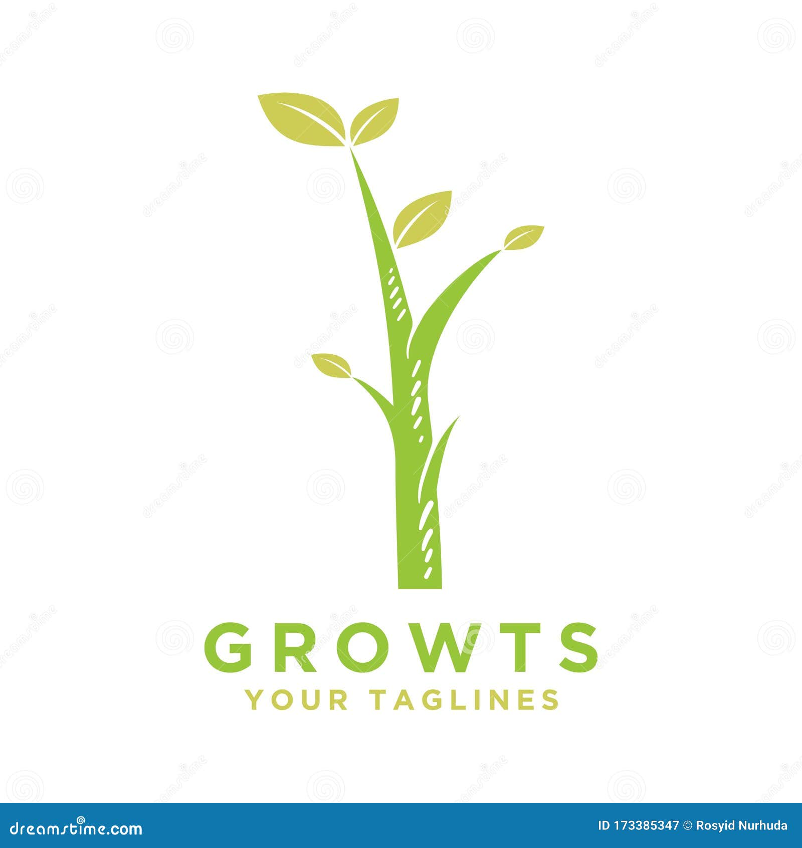 Vector Logo of Vegetation, Modern Minimalist Stock Vector ...