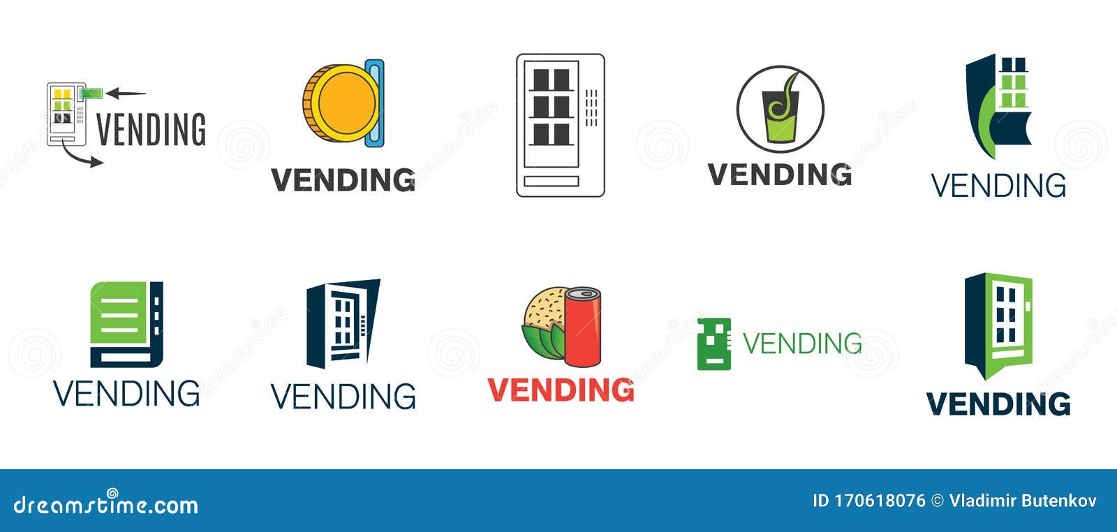 Vector Logo of a Vending Machine with Food Stock Illustration ...