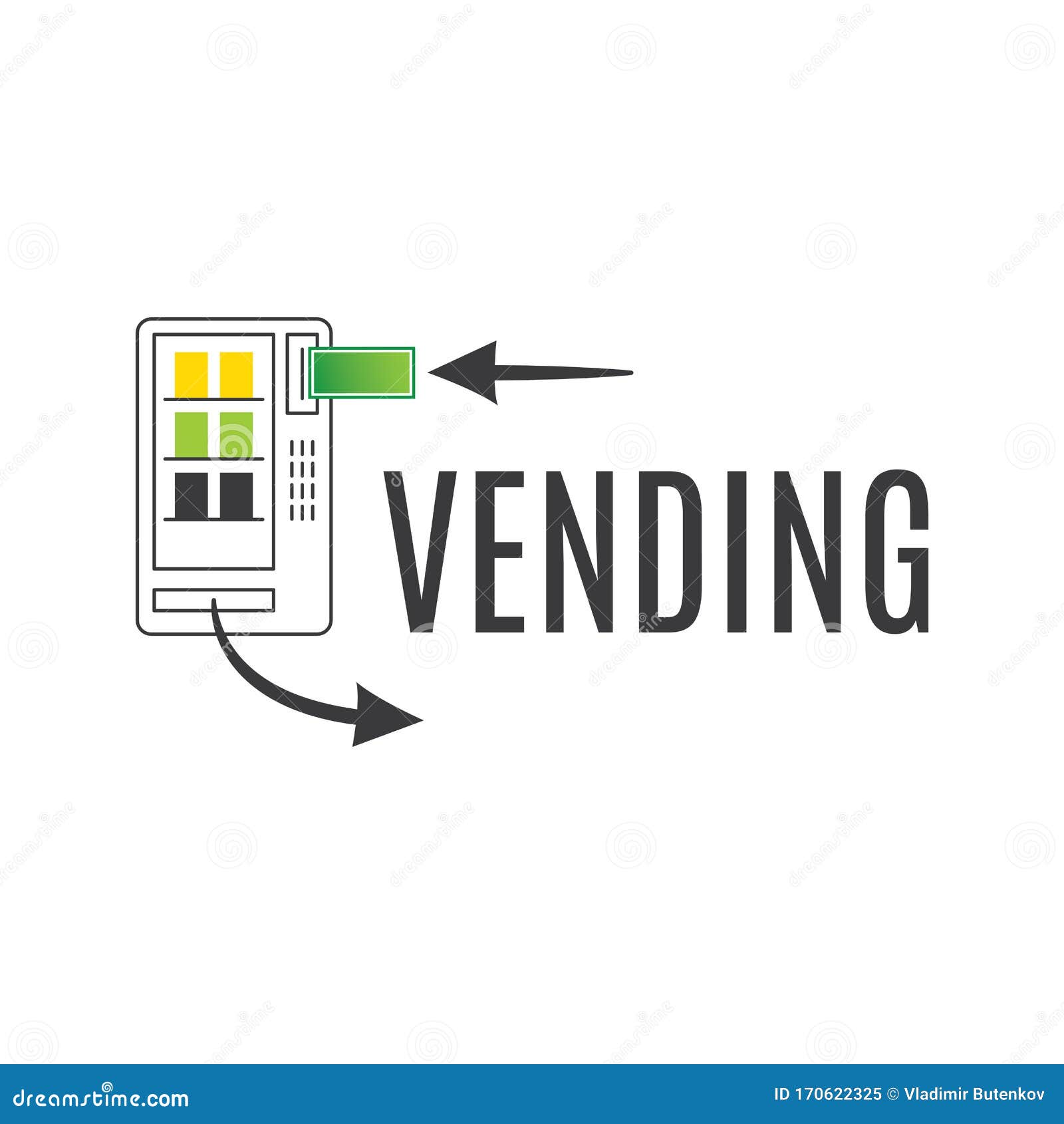 Vector Logo of a Vending Machine with Food Stock Illustration ...