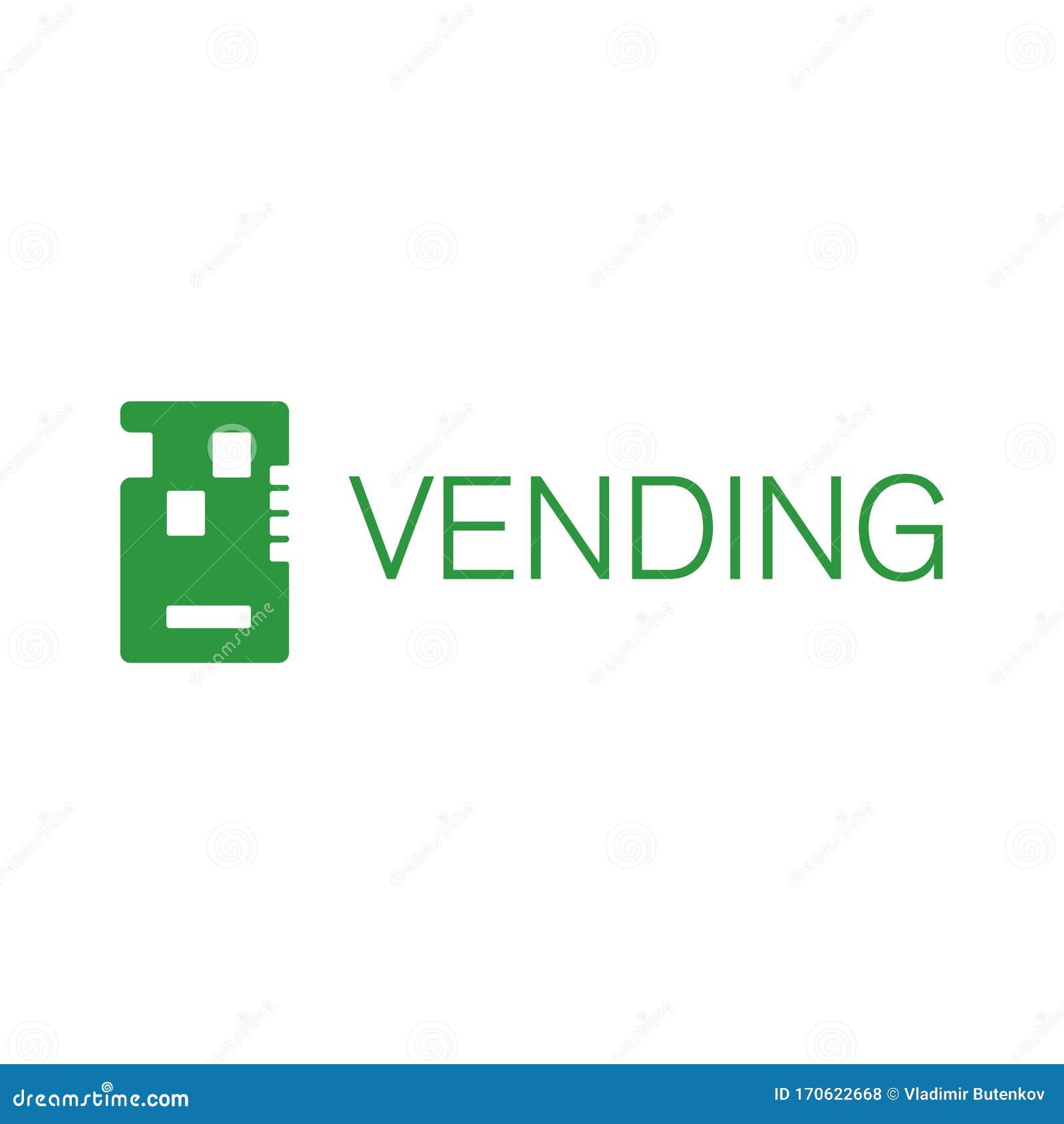 Vector Logo of a Vending Machine with Food Stock Illustration ...