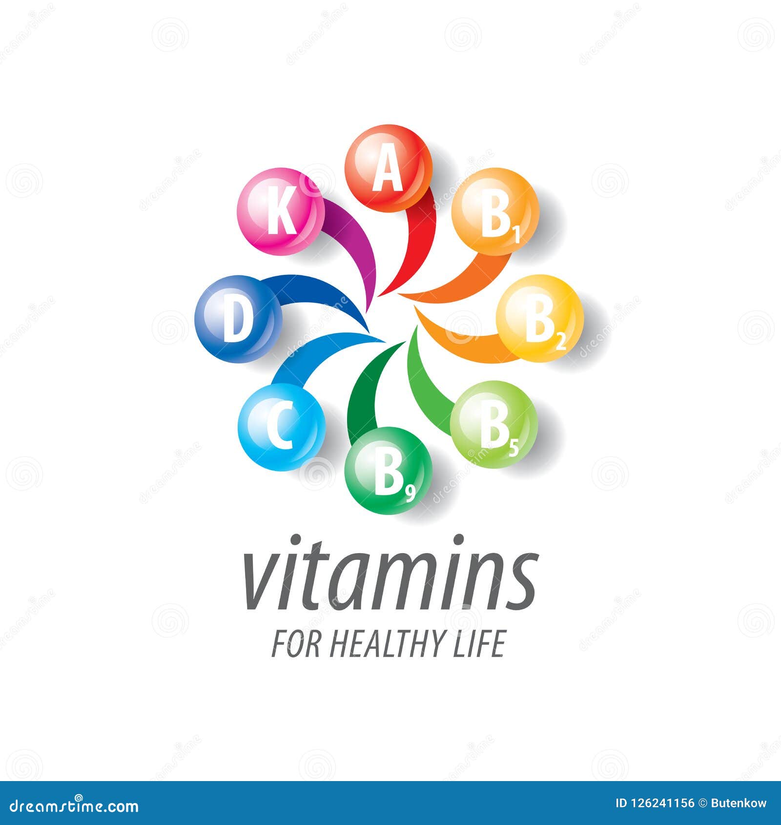 Vector logo vitamins stock vector. Illustration of logo - 126241156