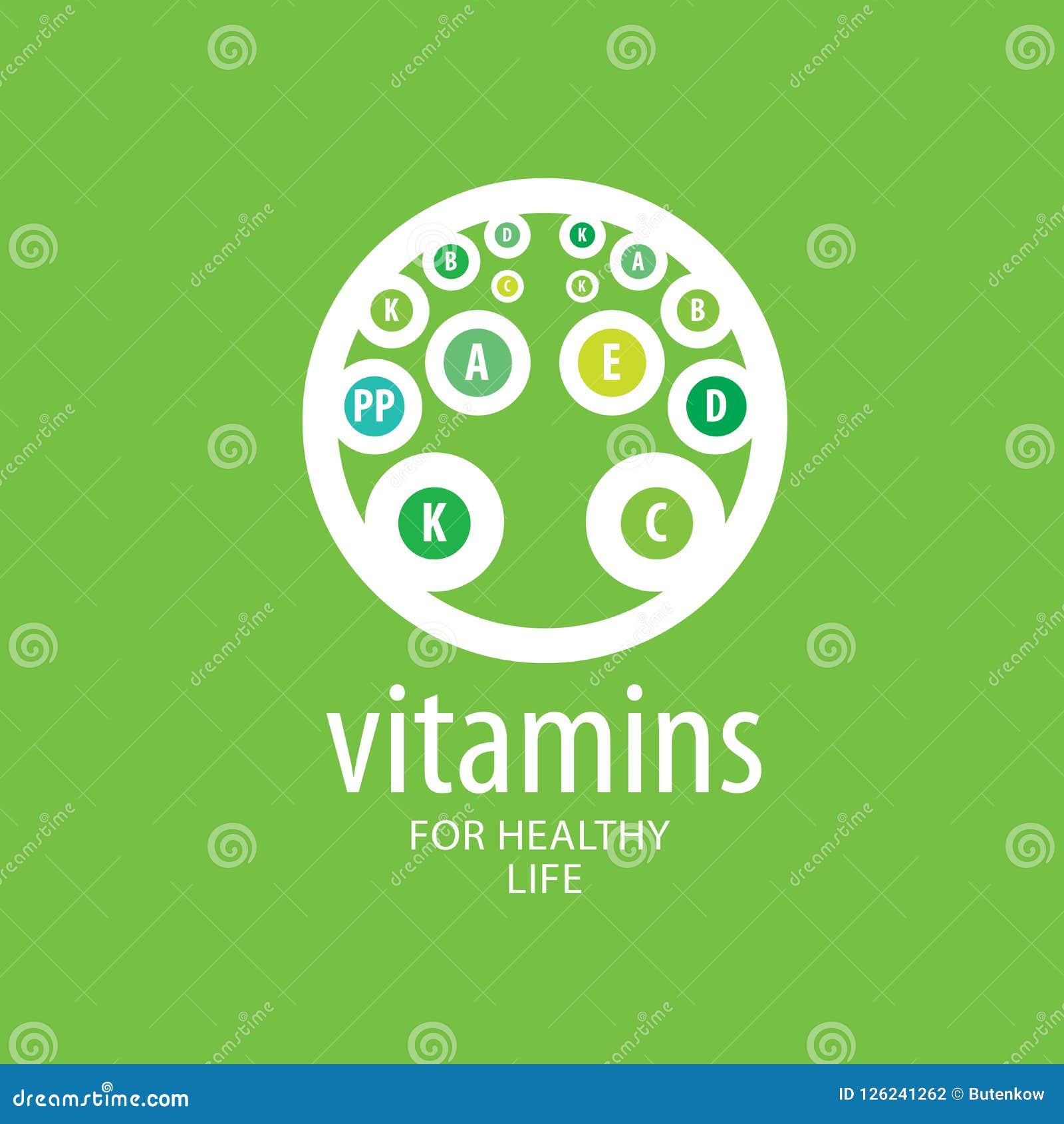Vector logo vitamins stock vector. Illustration of dieting - 126241262