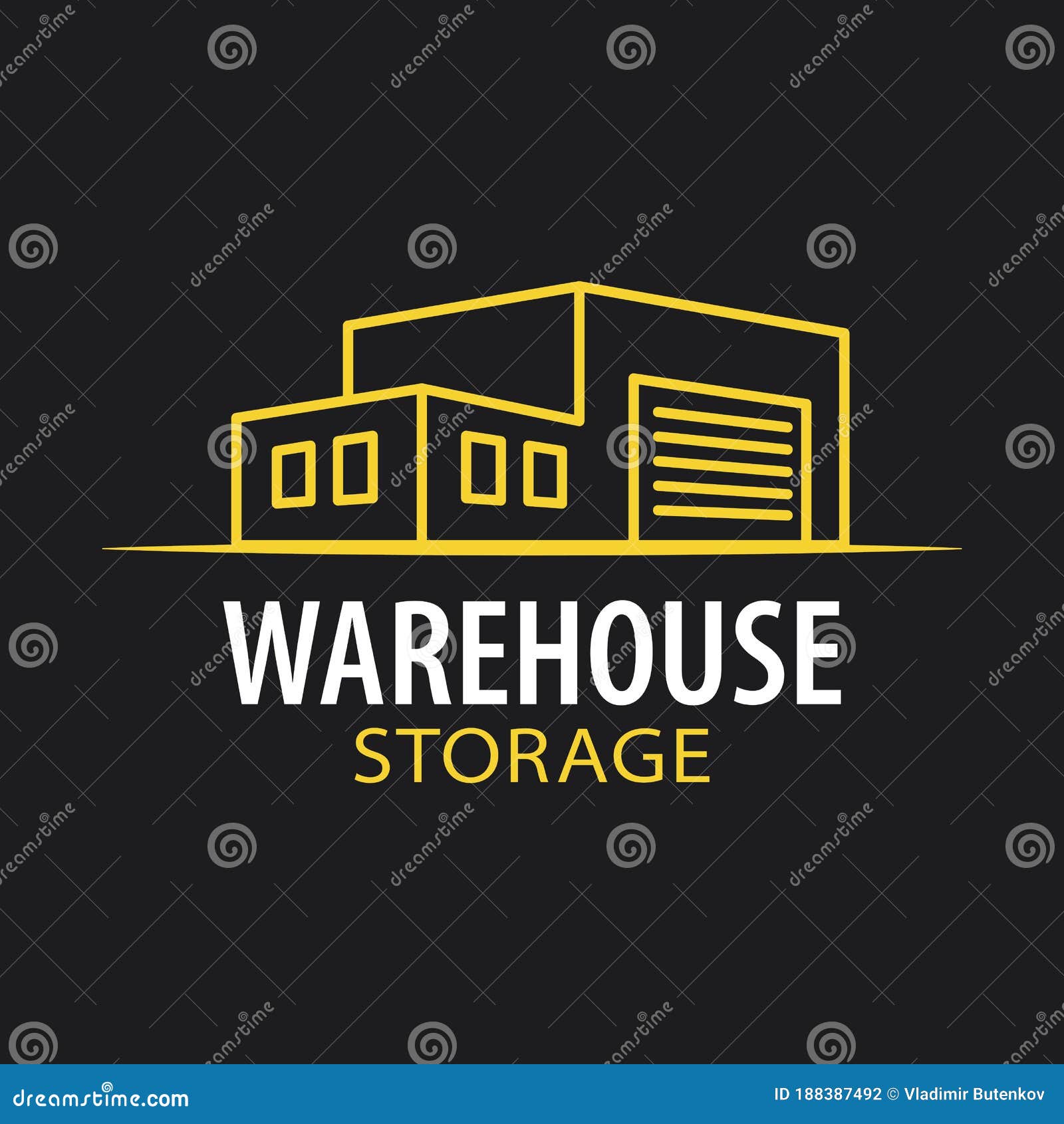 Vector Logo of a Warehouse for Storage Stock Illustration ...