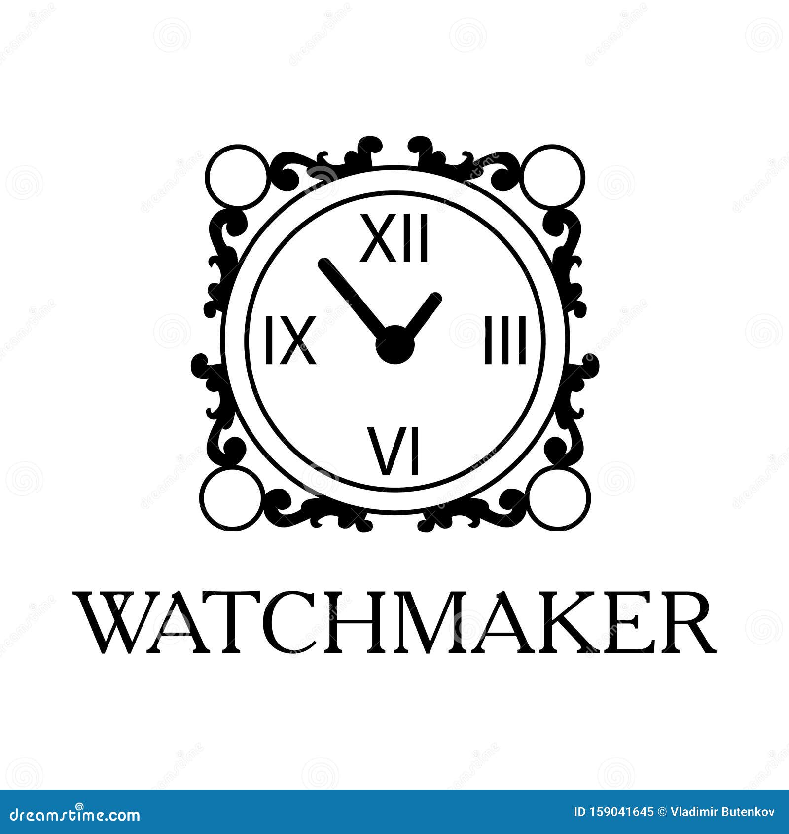 Vector Logo for Watchmaker and Watch Repair Stock Illustration ...
