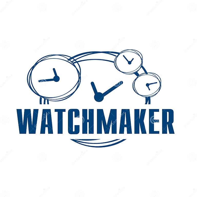 Vector Logo for Watchmaker and Watch Repair Stock Illustration ...