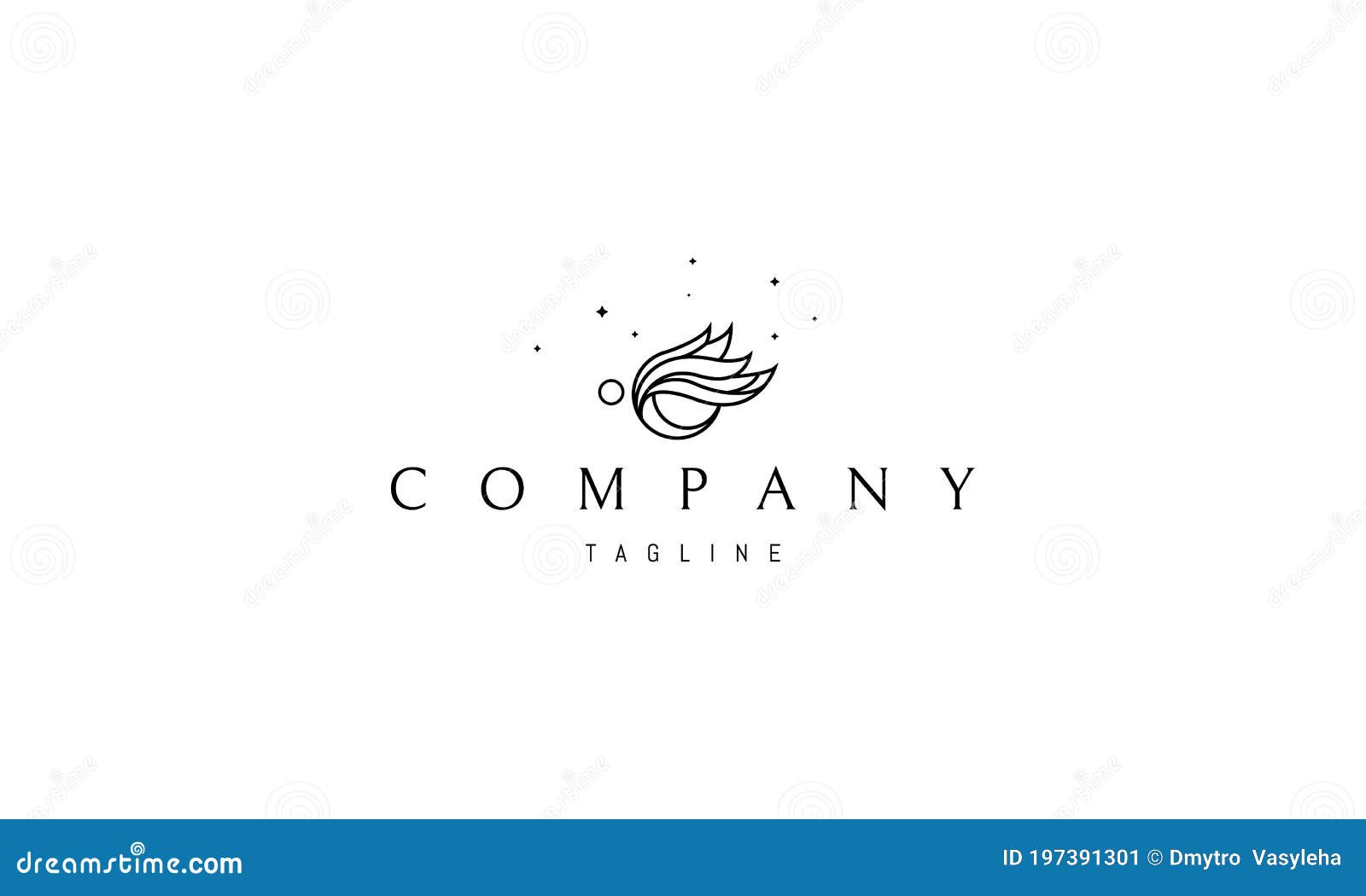 Vector Logo on Which an Abstract Image of an Angel on a Background of ...