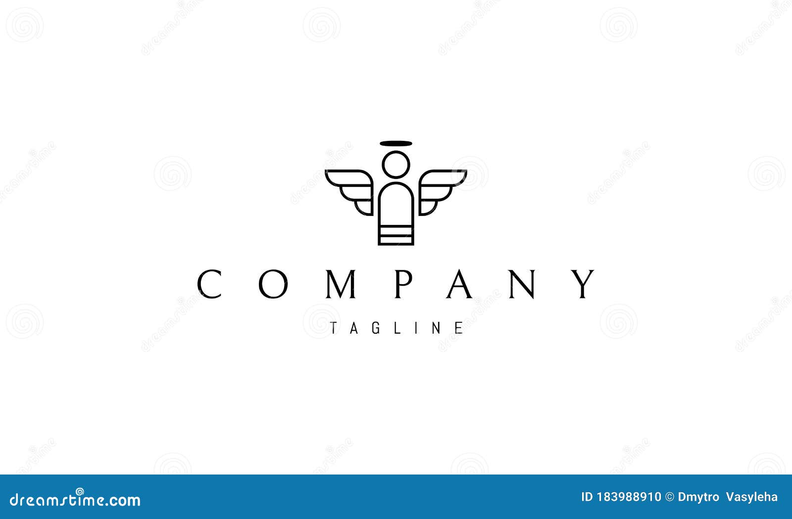 Vector Logo on Which an Abstract Image of an Angel. Stock Vector ...