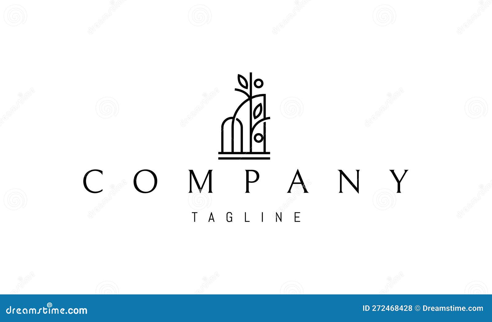 Vector Logo on Which an Abstract Image of an Arched Structure with a ...