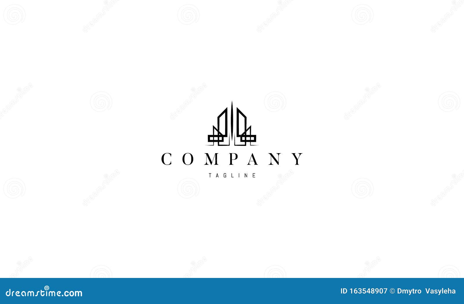 Vector Logo on Which an Abstract Image of an Architectural Structure ...