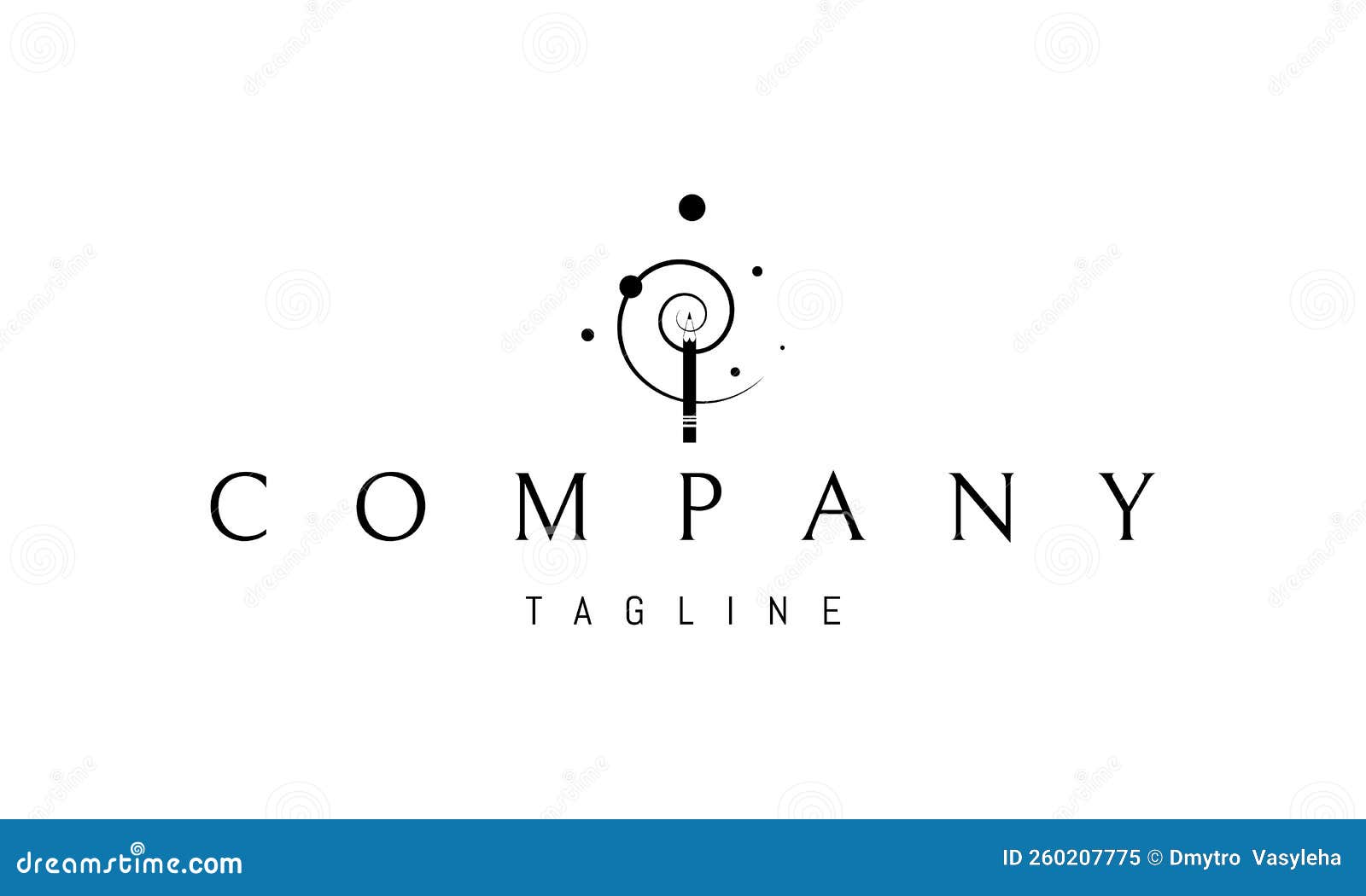 Vector Logo on Which an Abstract Image of an Artists Pencil Against the ...