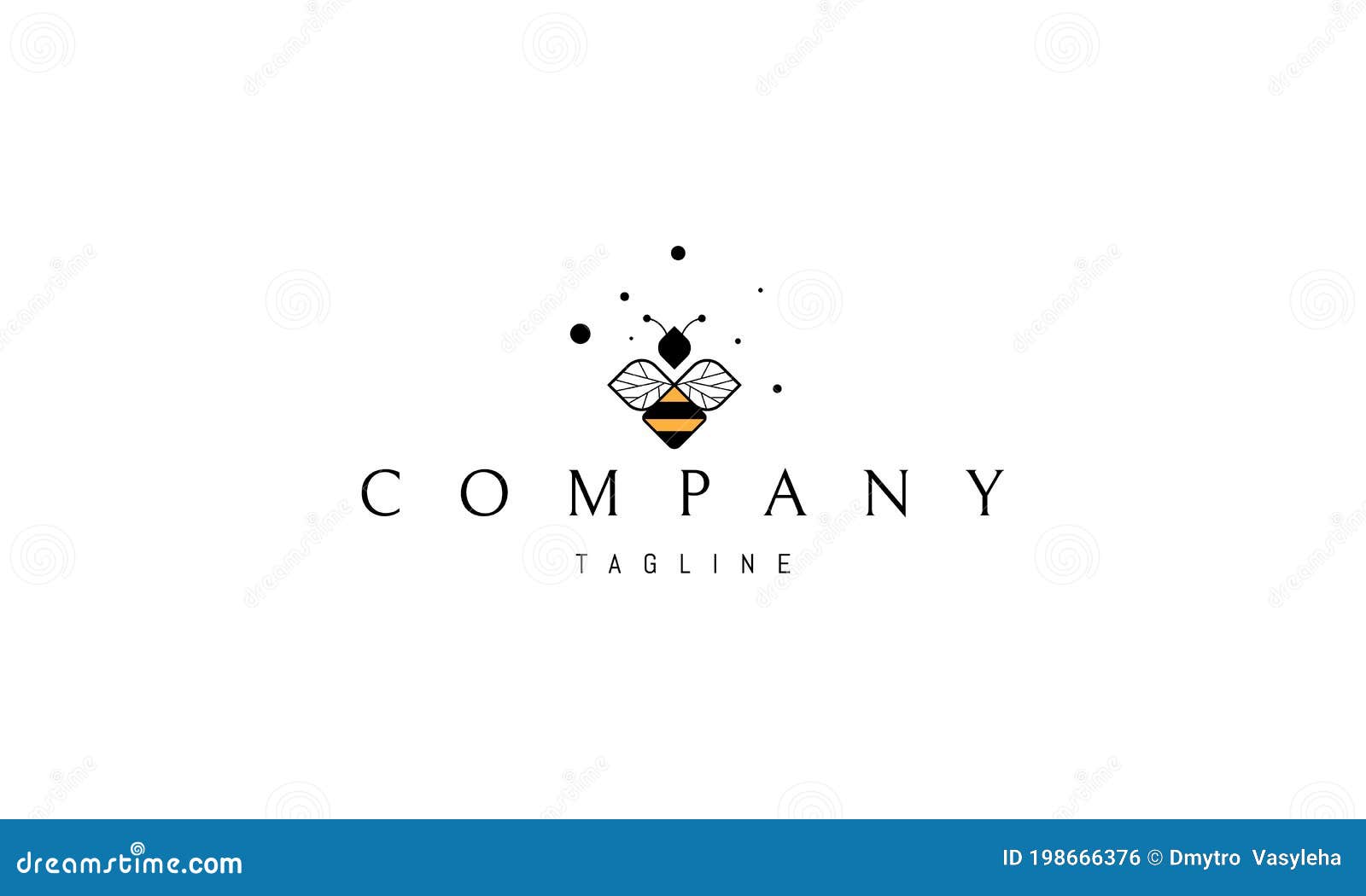 Vector Logo on Which an Abstract Image of a Bee on a Background of ...