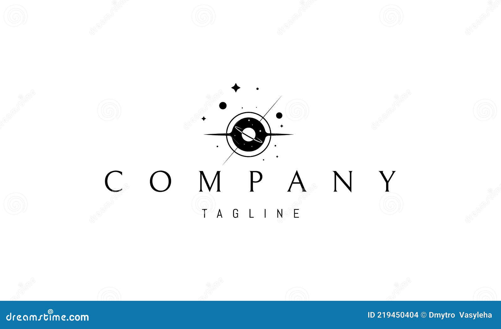 Vector Logo on Which an Abstract Image of a Black Hole in Space. Stock ...