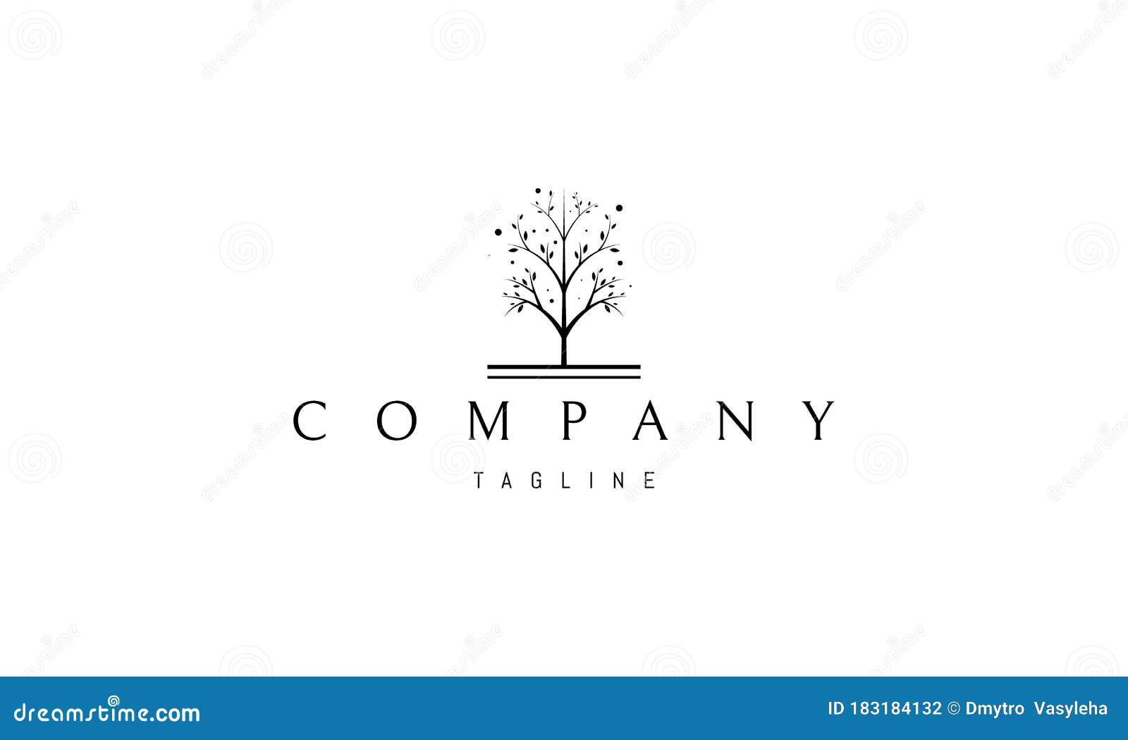 Vector Logo on Which an Abstract Image of a Branching Tree. Stock ...