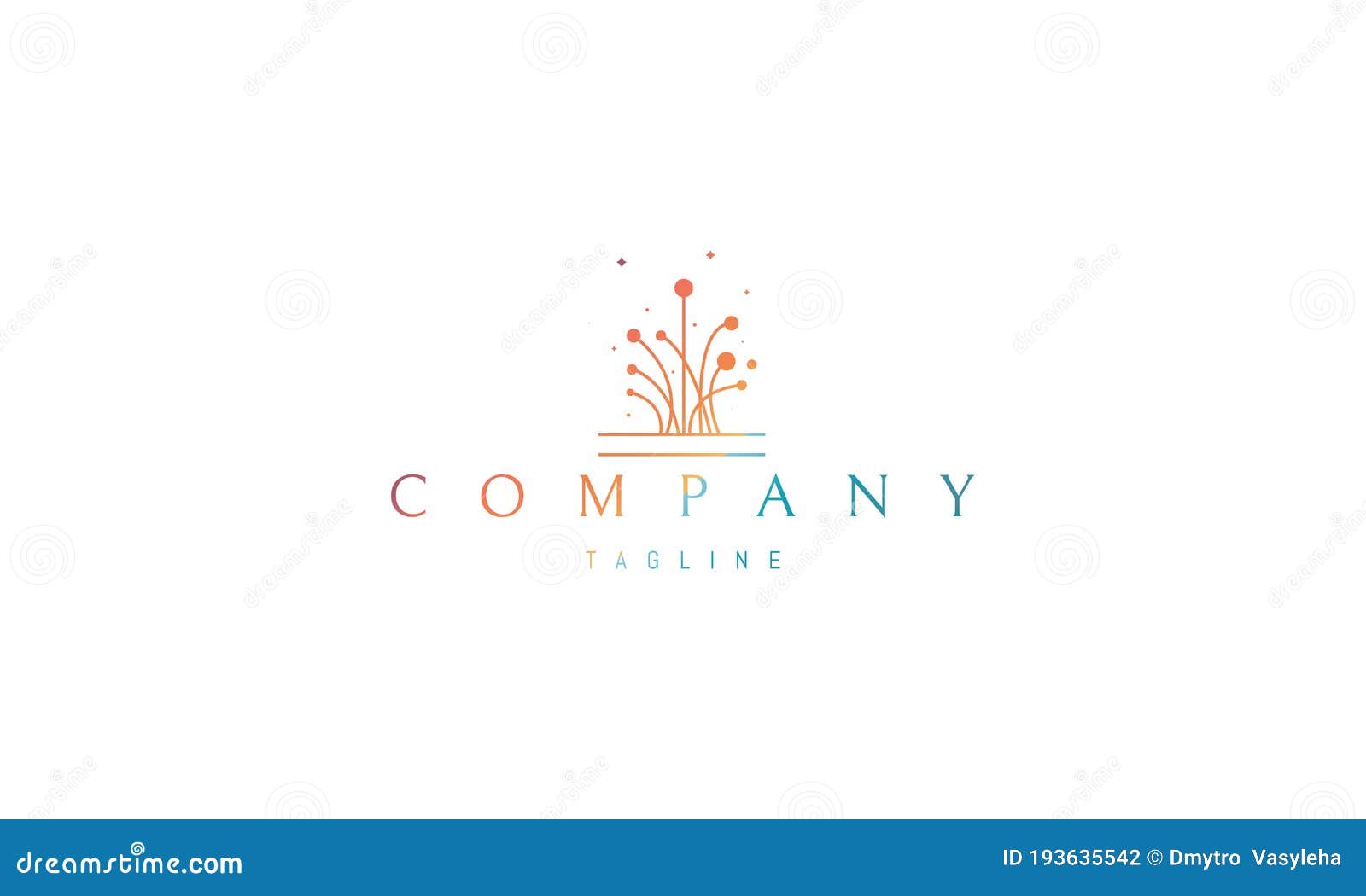 Vector Logo on Which an Abstract Image of Bright Spring Flowers. Stock ...