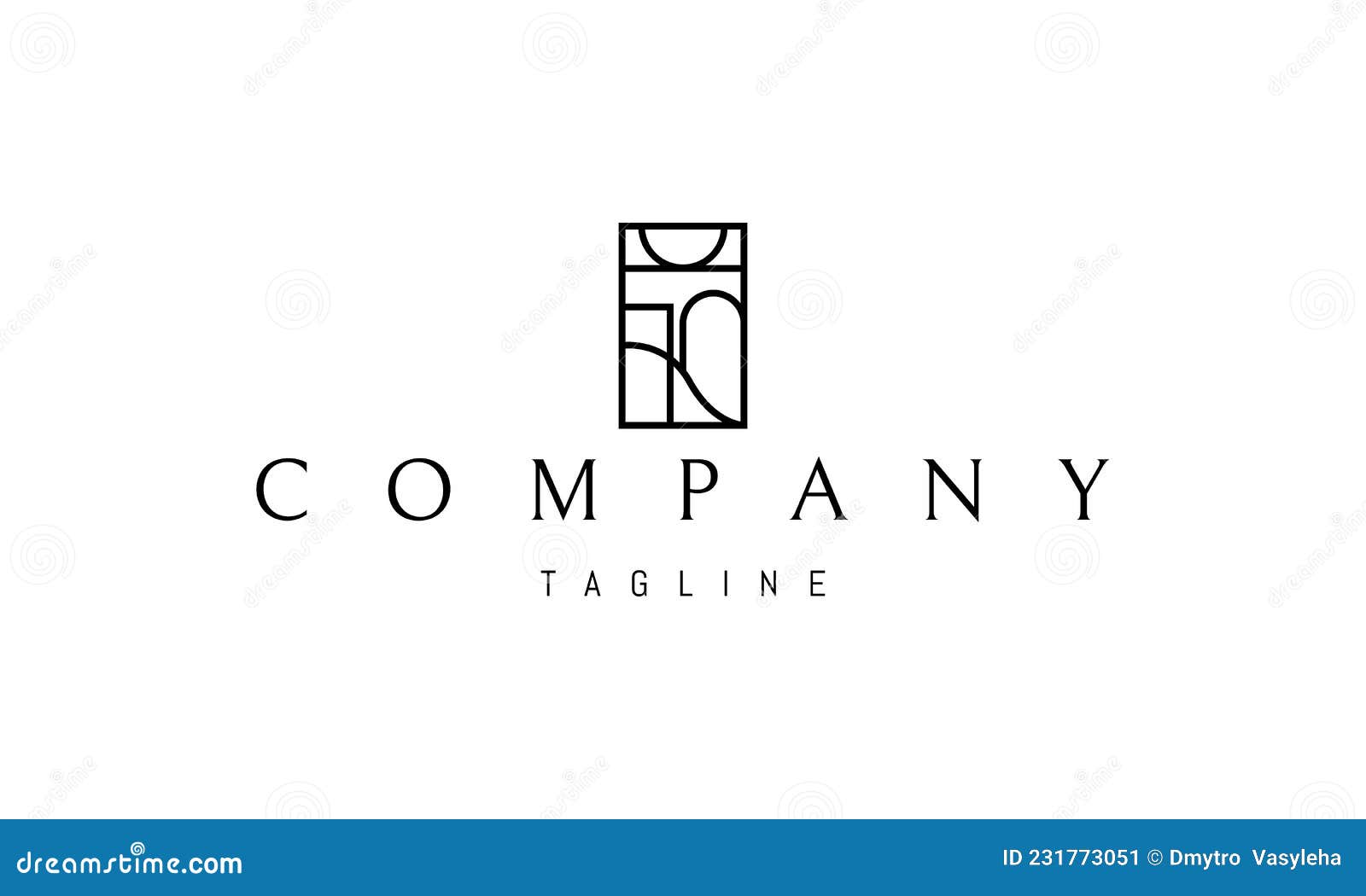 Vector Logo on Which an Abstract Image of a Building with an Arch in a ...