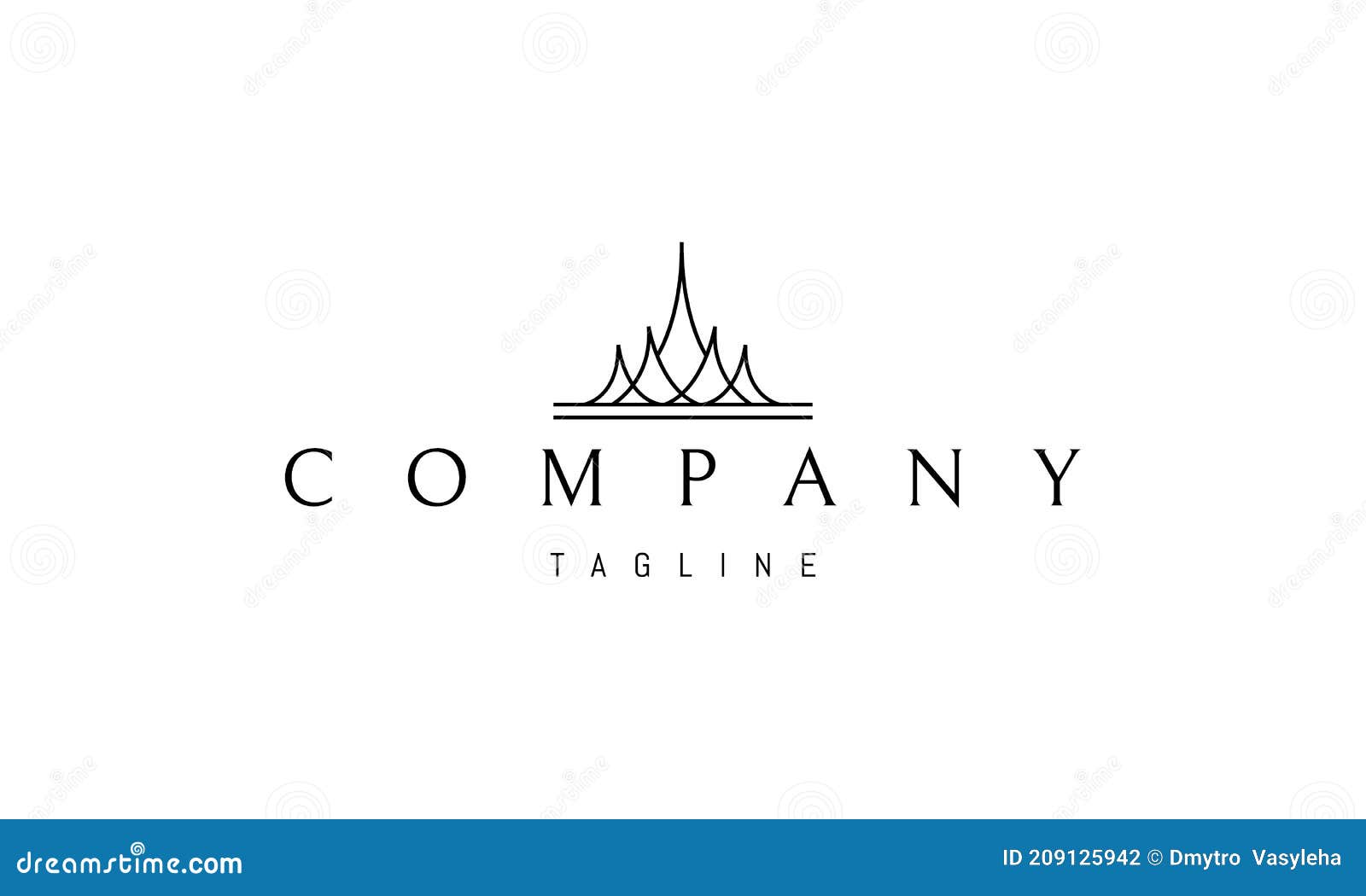 Vector Logo on Which an Abstract Image of a Building in the Form of a ...