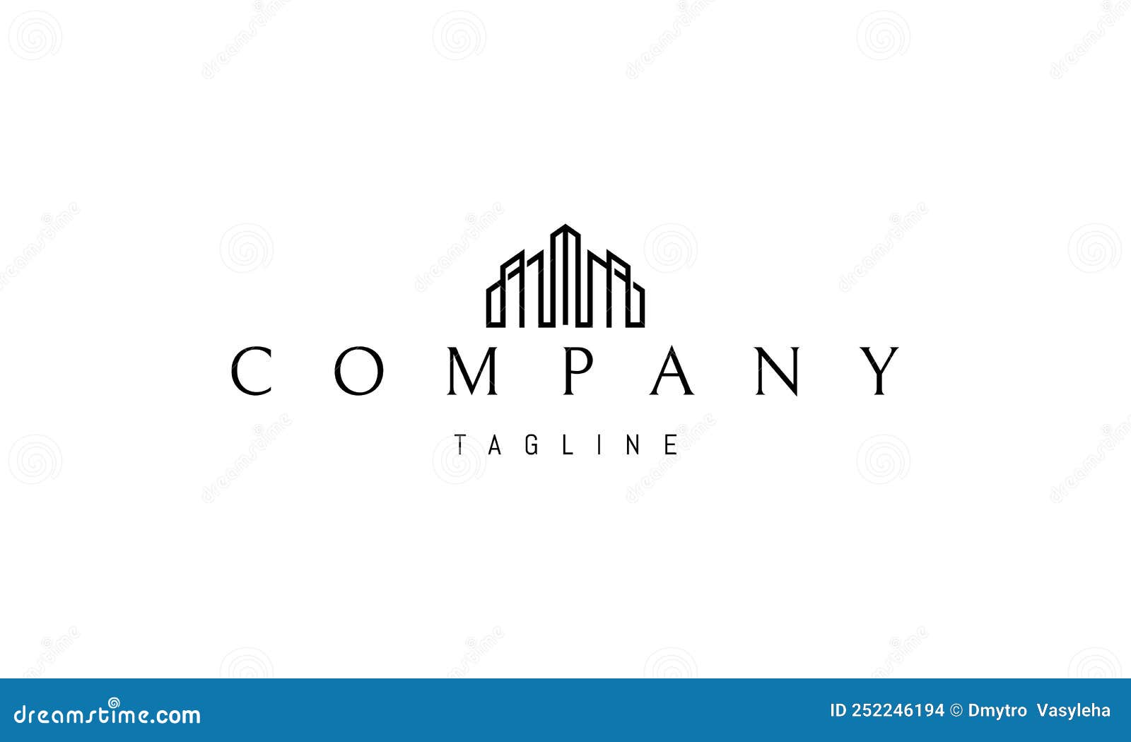 Vector Logo on Which an Abstract Image of a Building in Perspective in ...