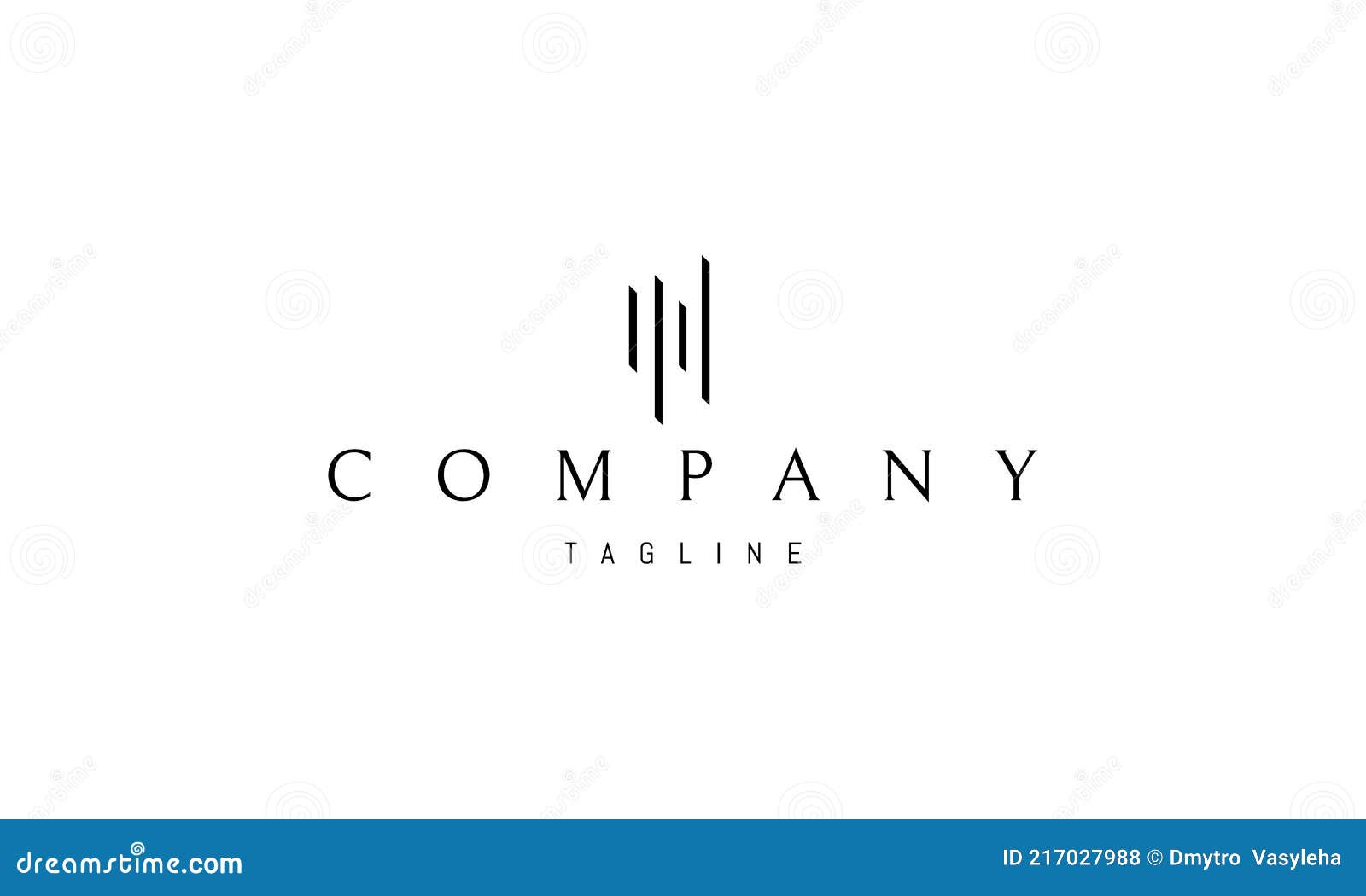 Vector Logo on Which an Abstract Image of Building Piles. Stock Vector ...