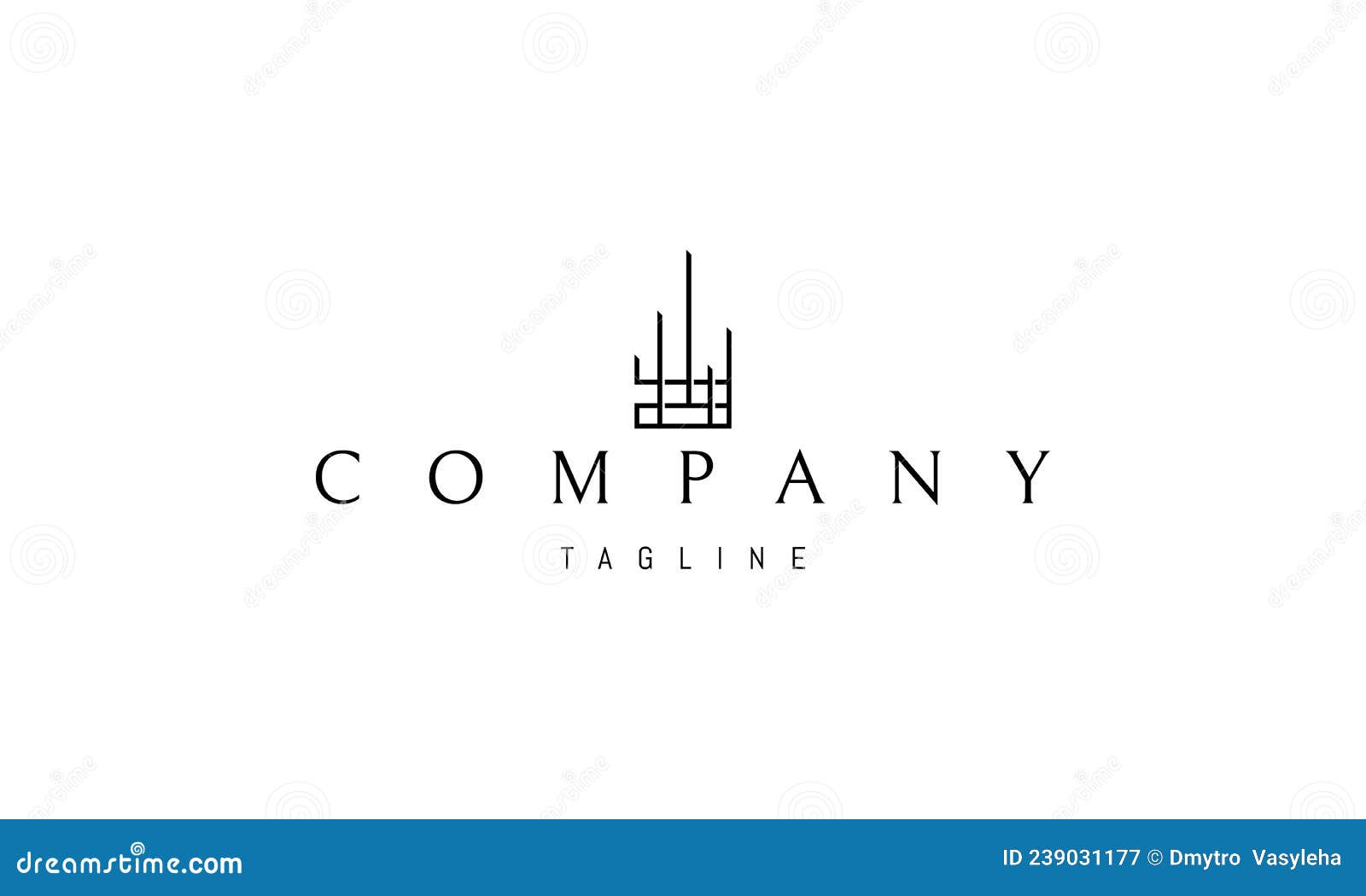 Vector Logo on Which an Abstract Image of a Building Under Construction ...