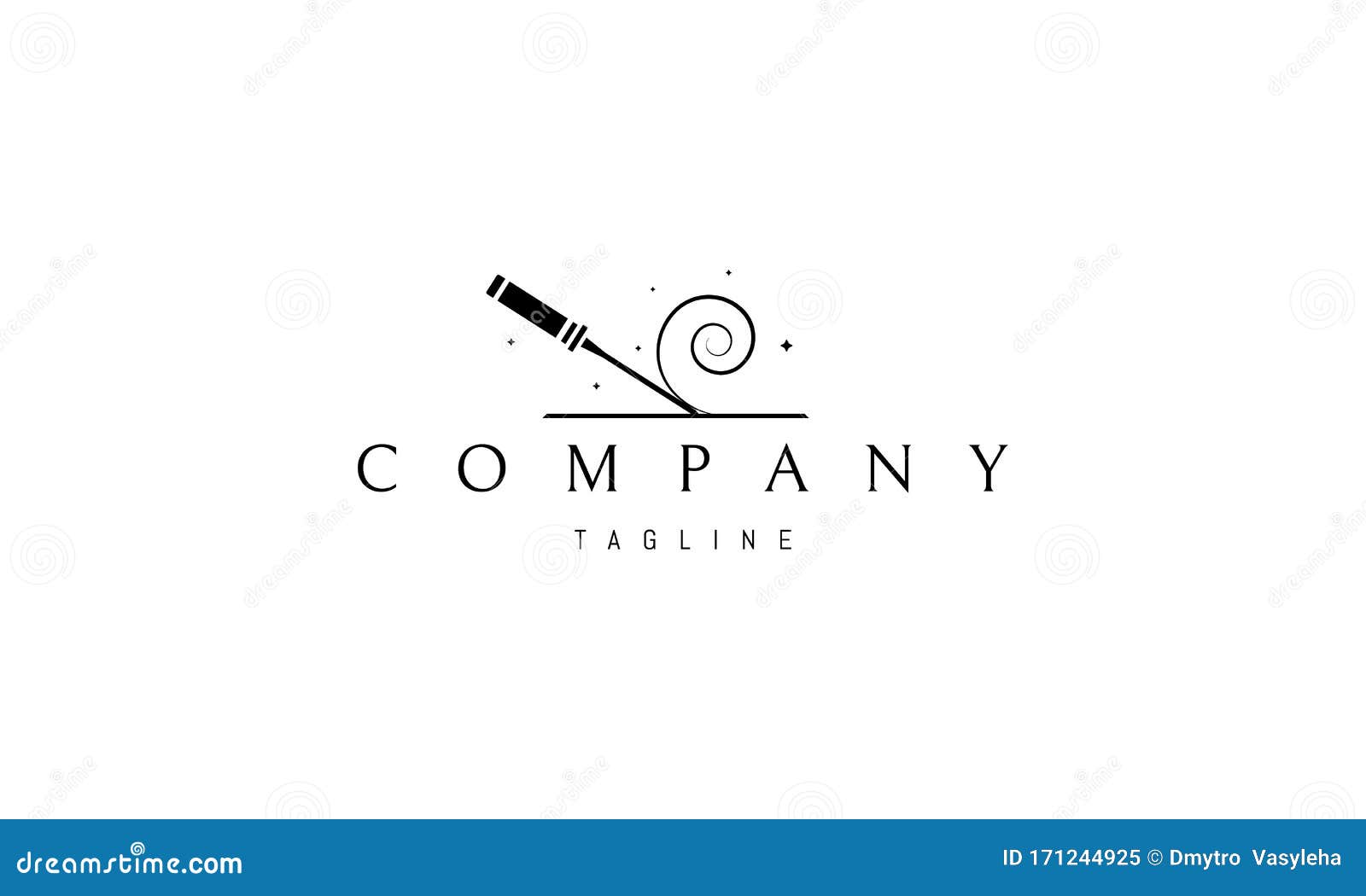 Vector Logo on Which is an Abstract Image of a Chisel. Stock Vector ...