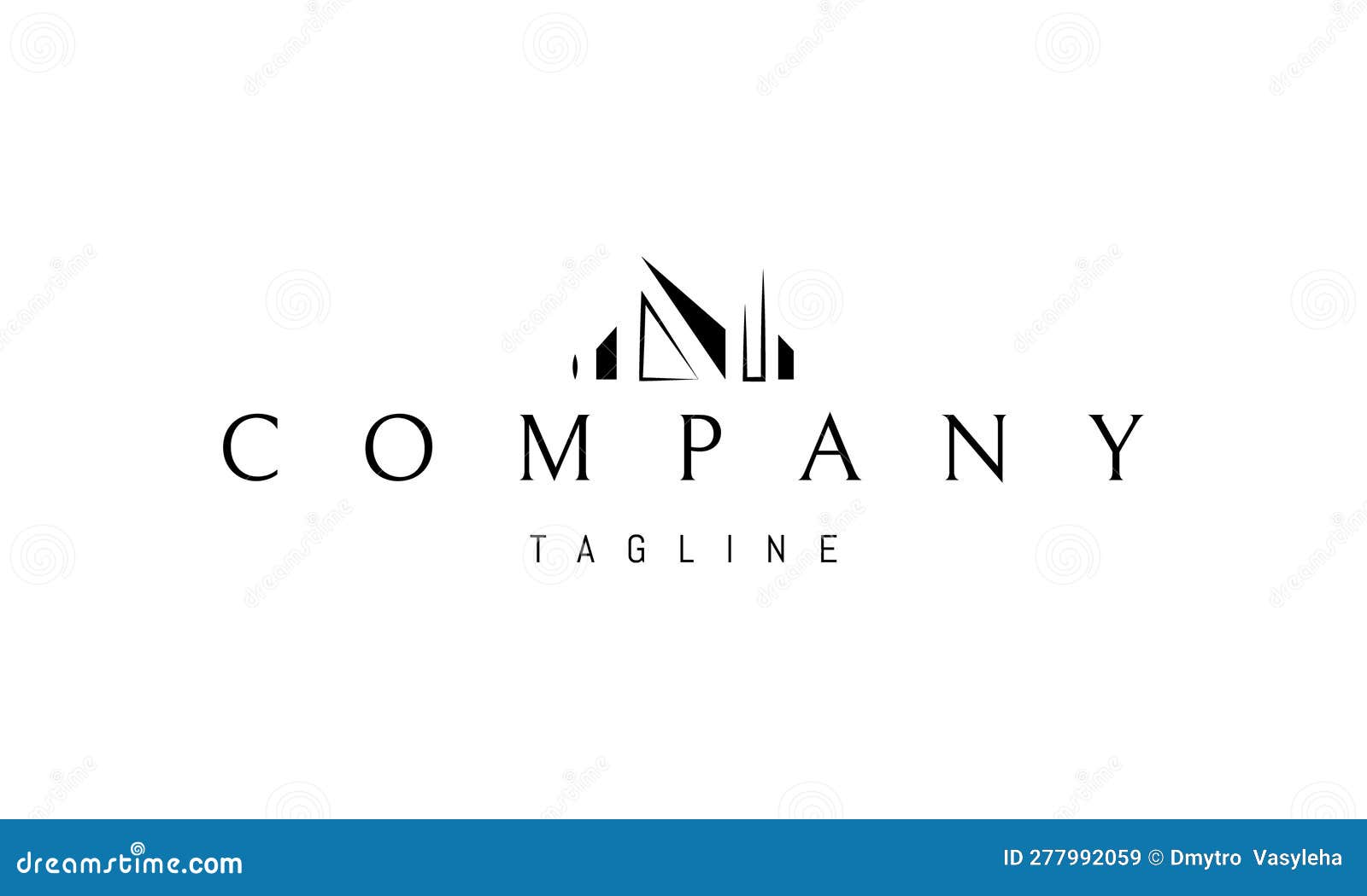 Vector Logo on Which an Abstract Image of a Complex of Modern Buildings ...