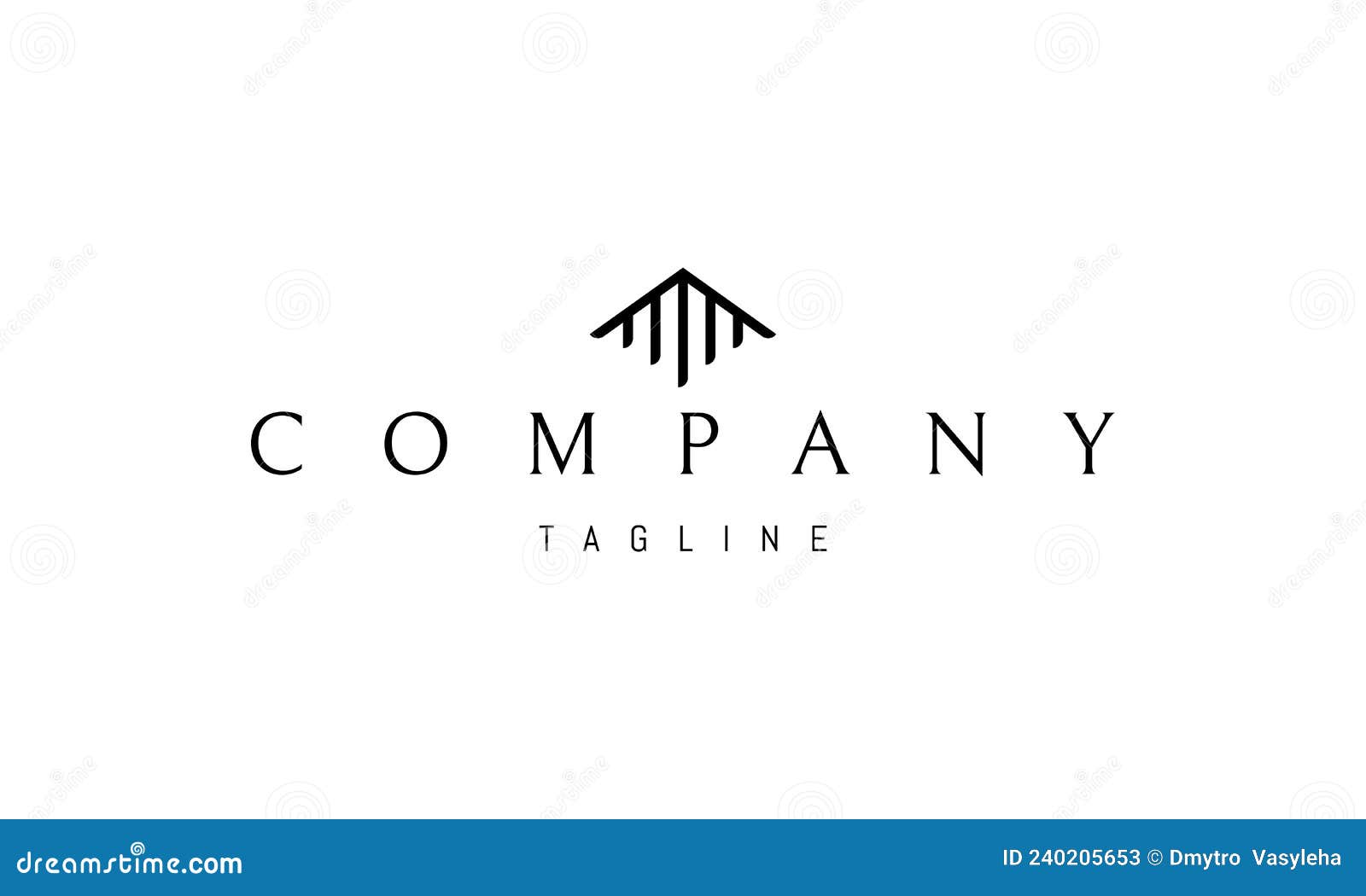 Vector Logo on Which an Abstract Image of the Corner of a Residential ...