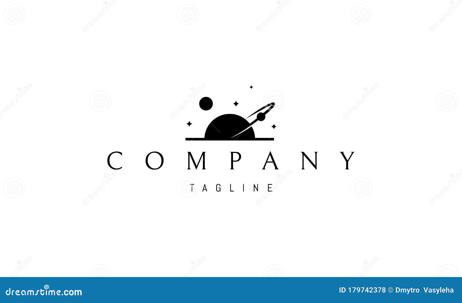 Vector Logo on Which an Abstract Image of the Cosmic Landscape. Stock ...